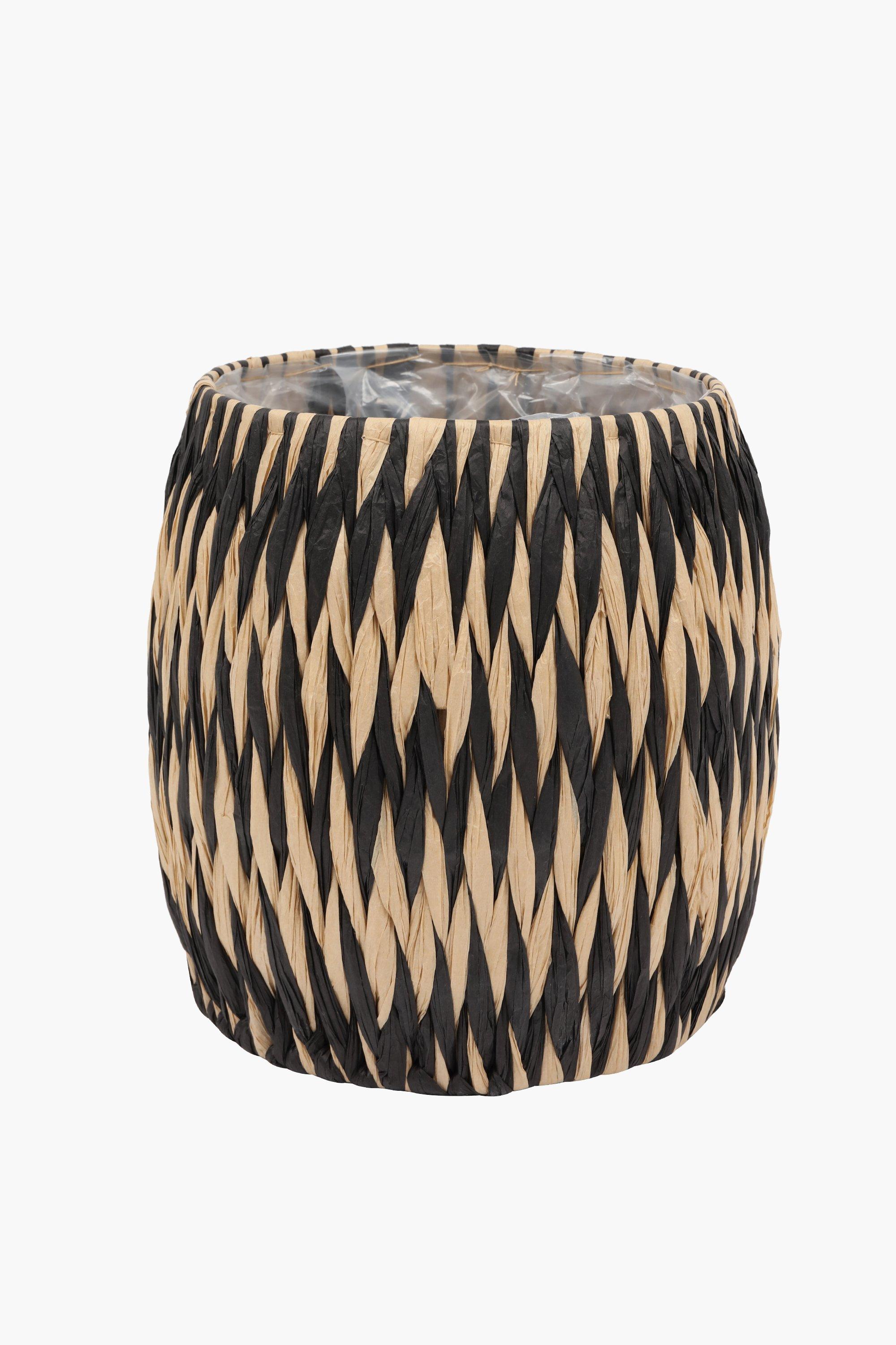 Wicker Weave Planter, 27x32cm