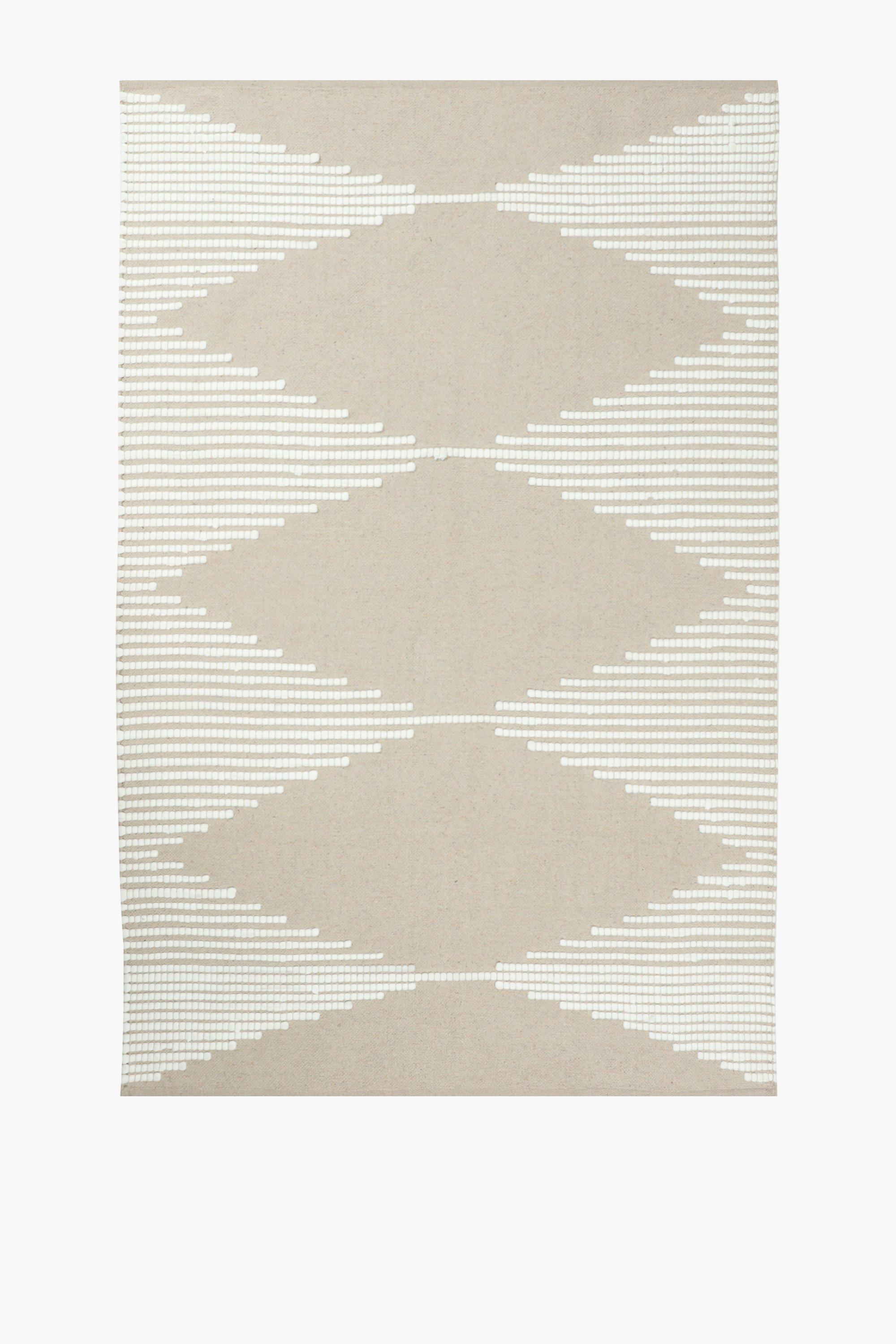 Jacquard Loop Dhurrie Geometric Rug, 120x180cm