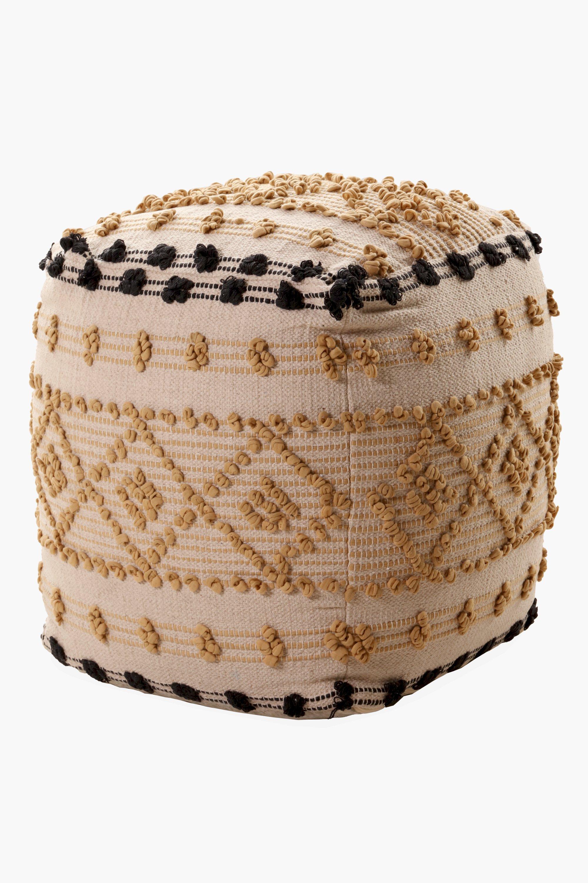 Textured Pouffe