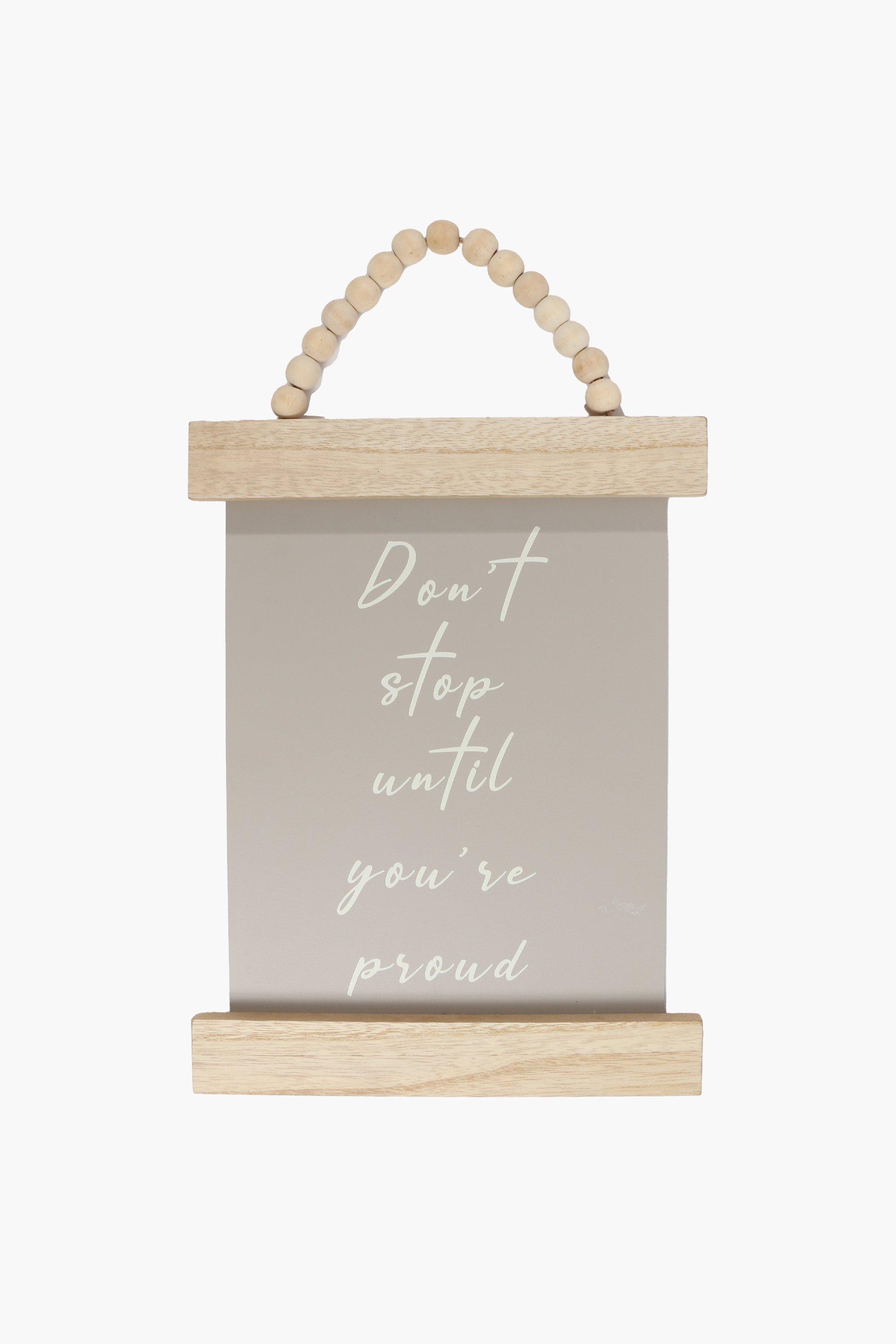Dont Stop Beaded Sign, 39x23cm