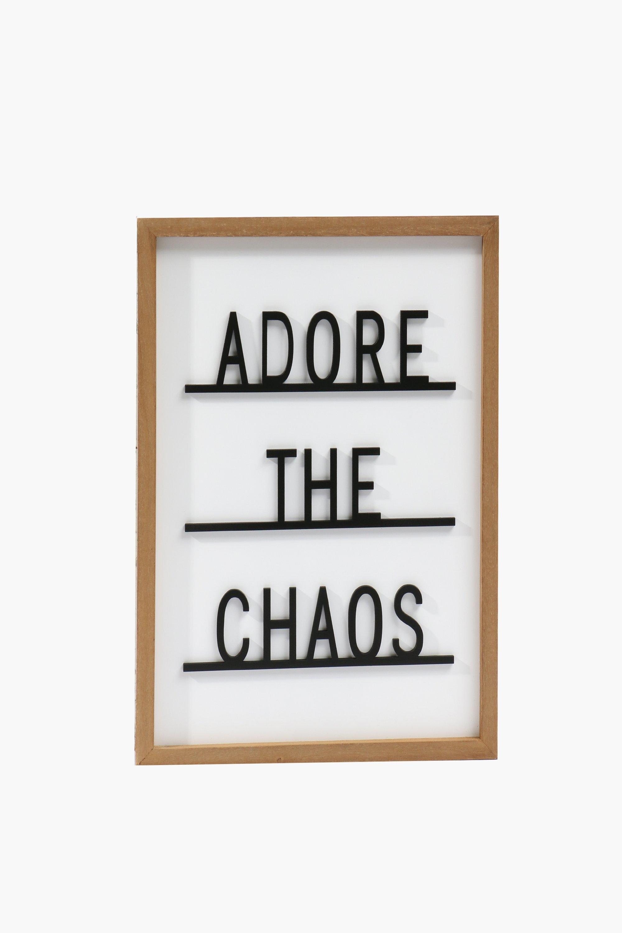 Framed Adore Chaos, 24x80cm