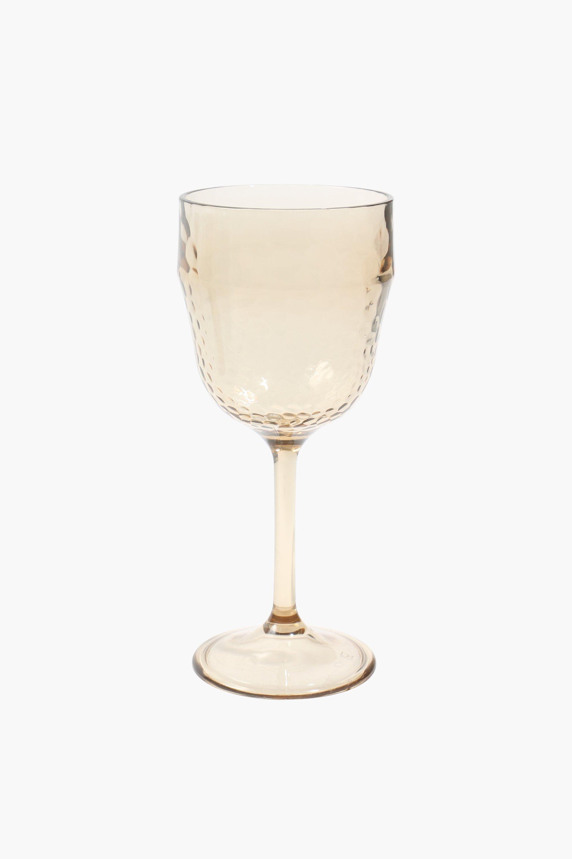 Amber Stipple Acrylic Wine Glass