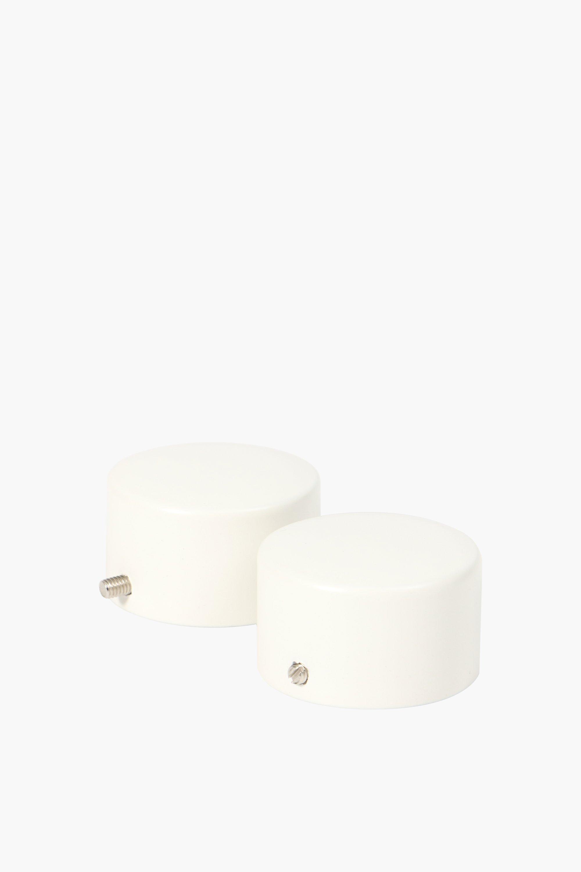 2 Pack Brushed Metal Rod End Caps, 25mm