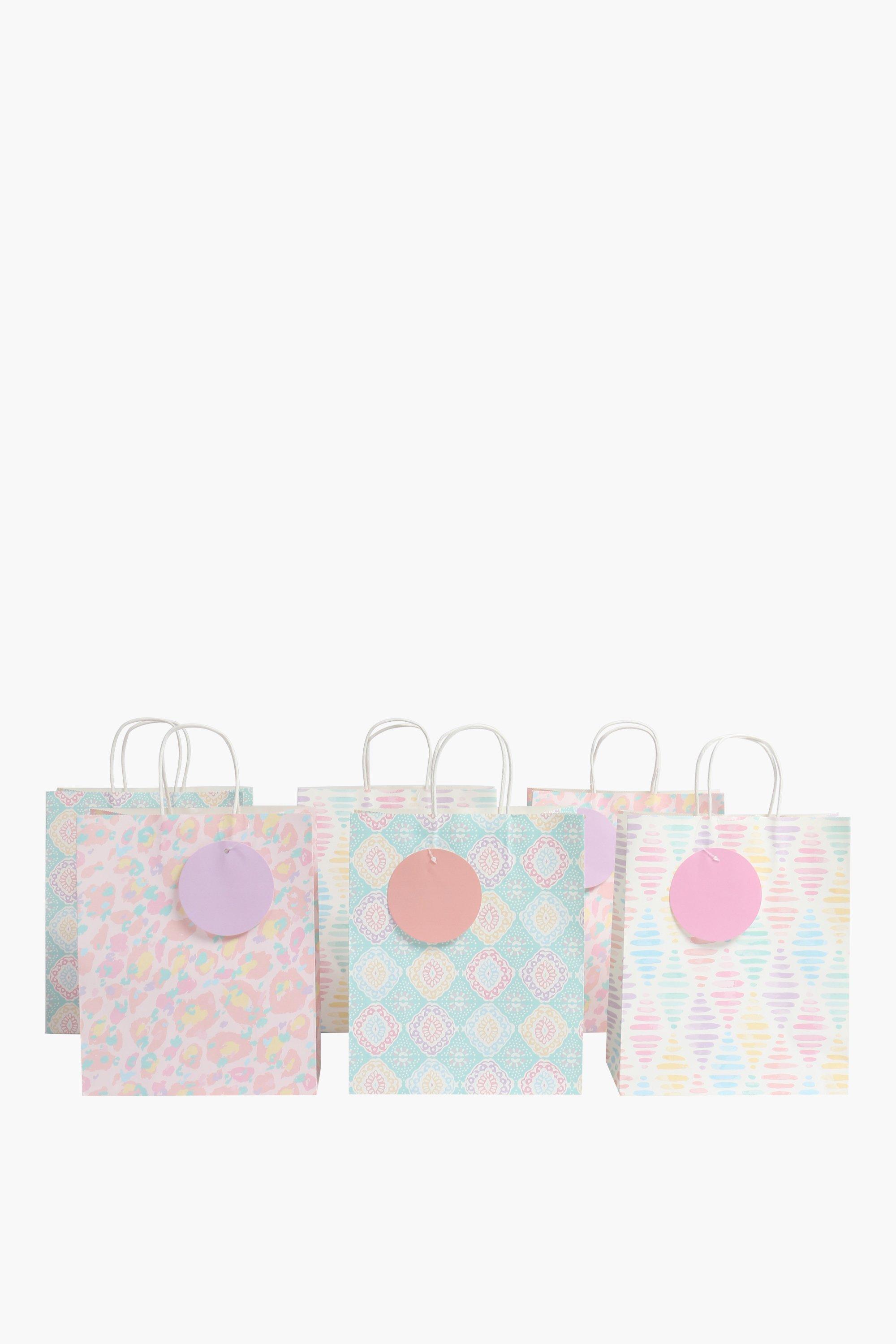 6 Pack Pastel Gift Bags Small