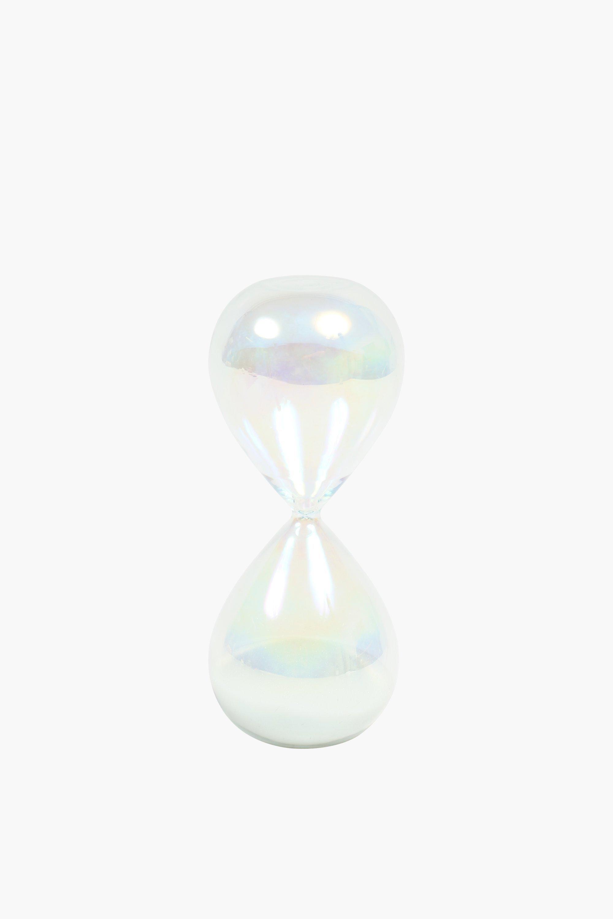 Iridescent Glass Timer Decor, 8x20cm