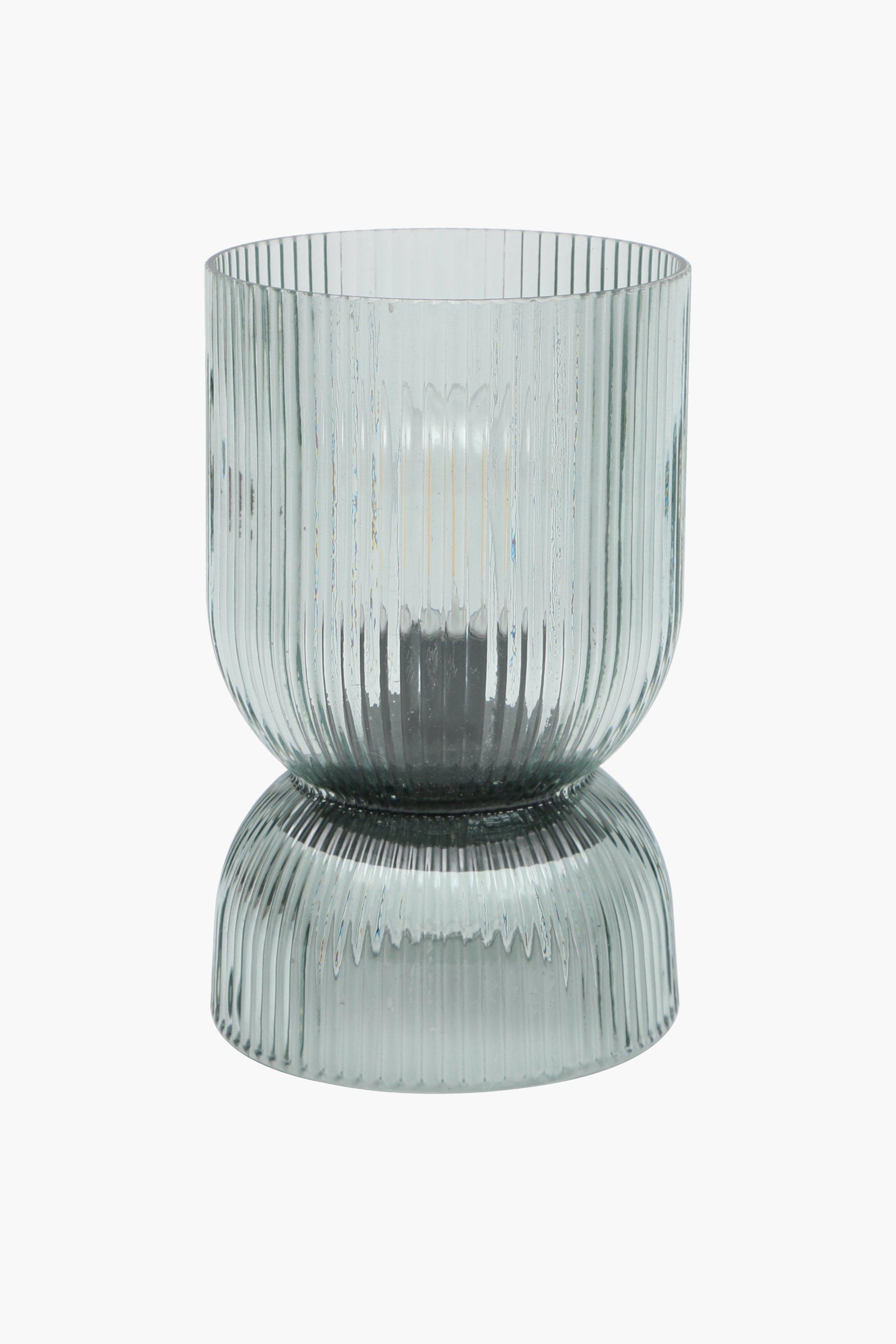 Fluted Glass Lamp 11x19cm