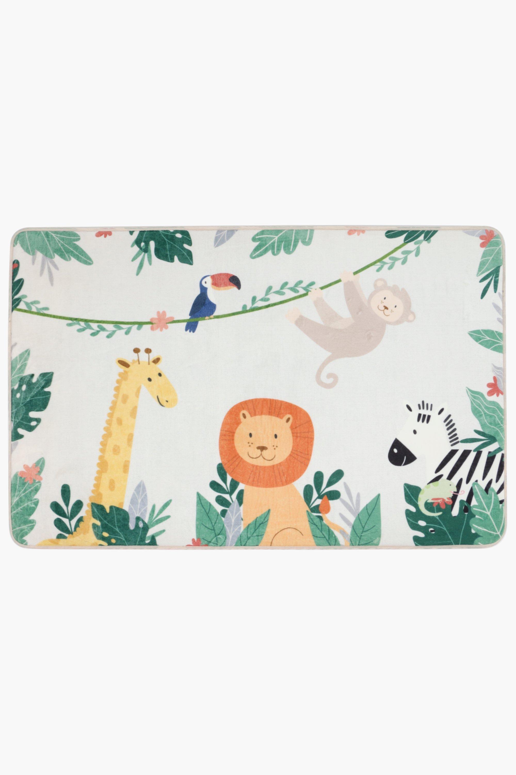 Flannel Printed Safari Rug, 70x110cm