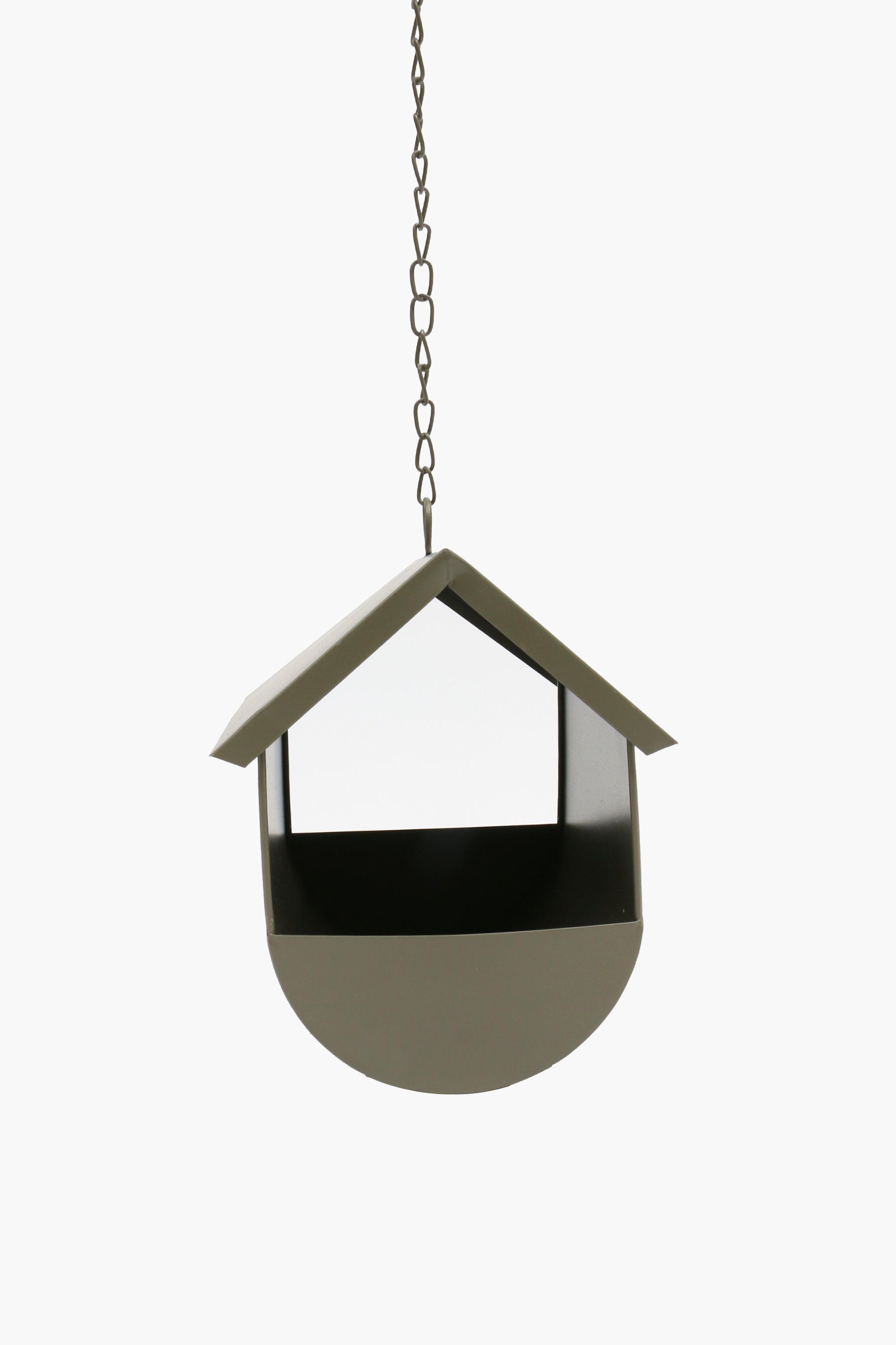Hanging Metal Bird House, 16x19cm