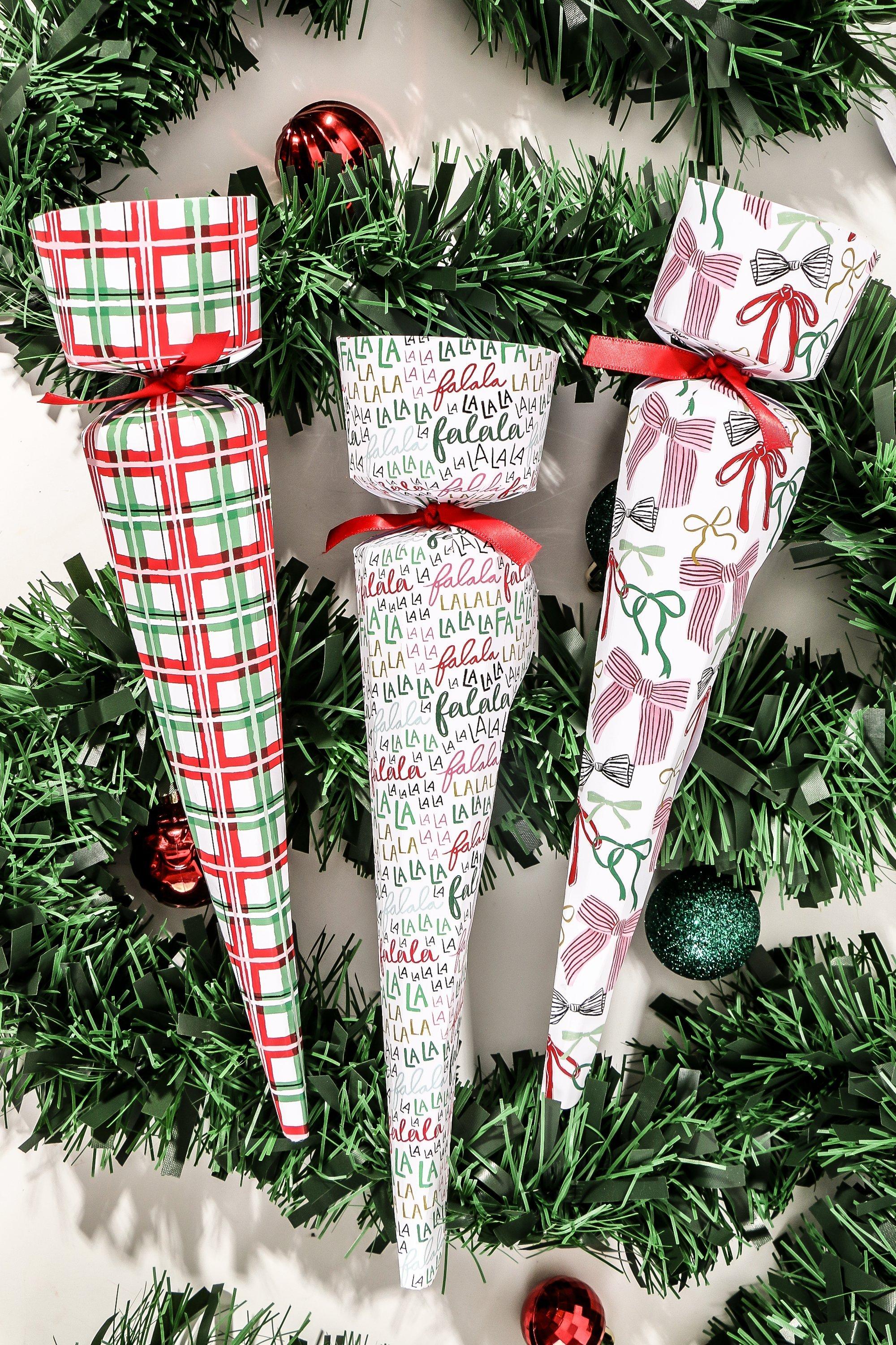 6 Pack Cone Christmas Crackers