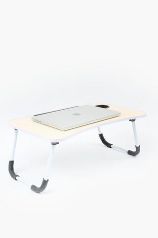 Wooden Laptop Stand With Cup Holder