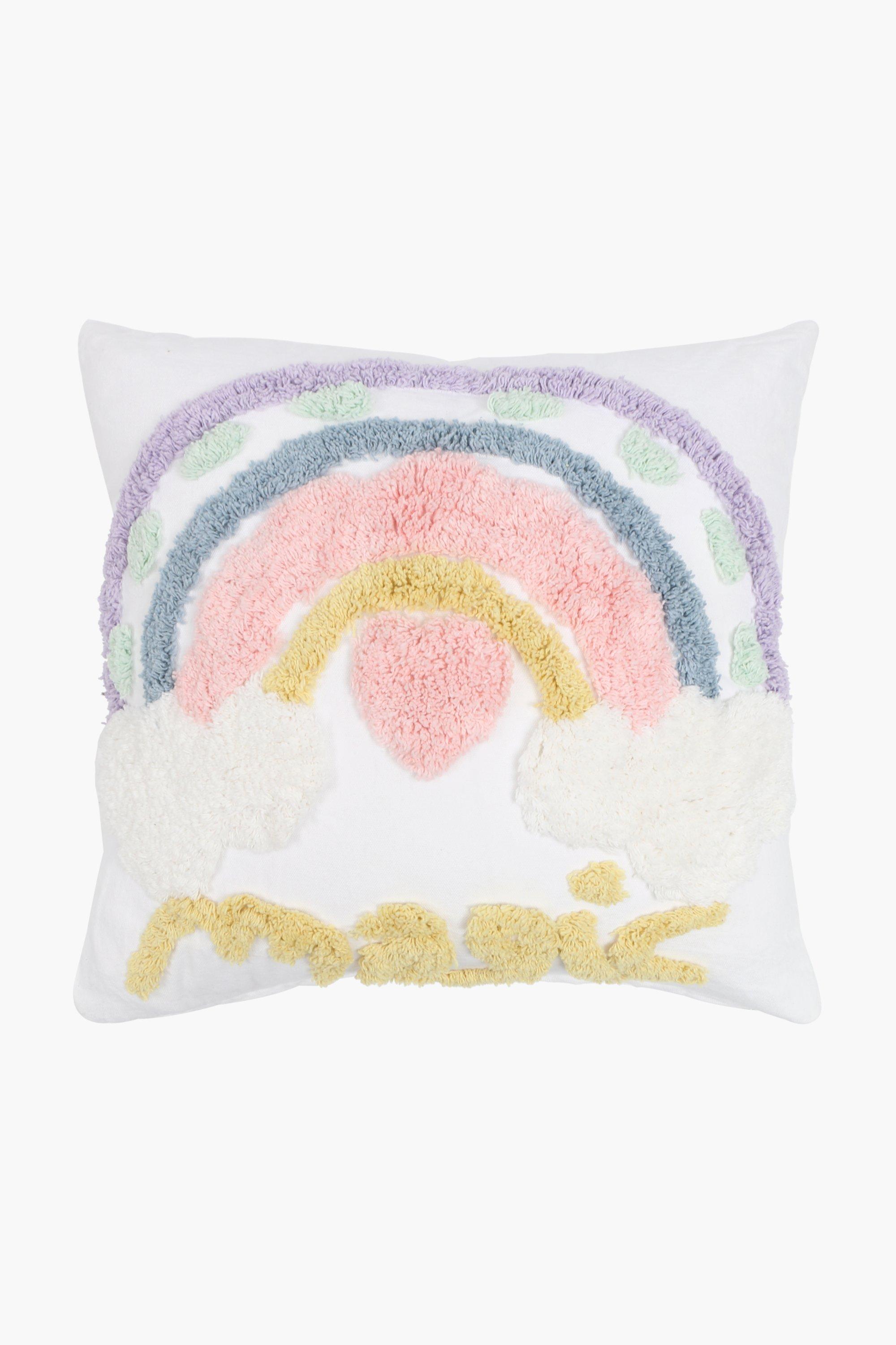 Tufted Rainbow Scatter Cushion, 50x50cm