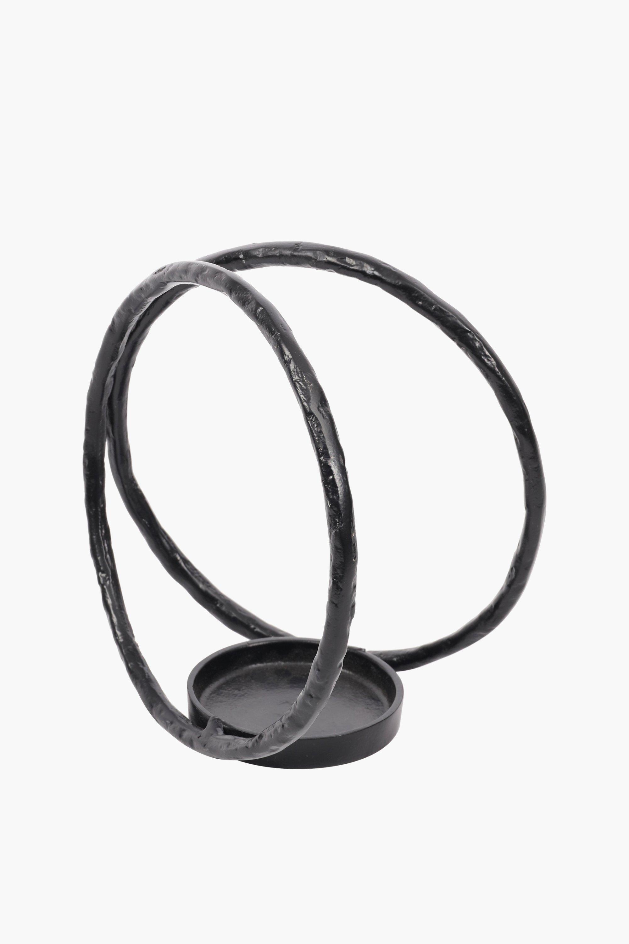 Double Loop Candle Holder, 21x20cm