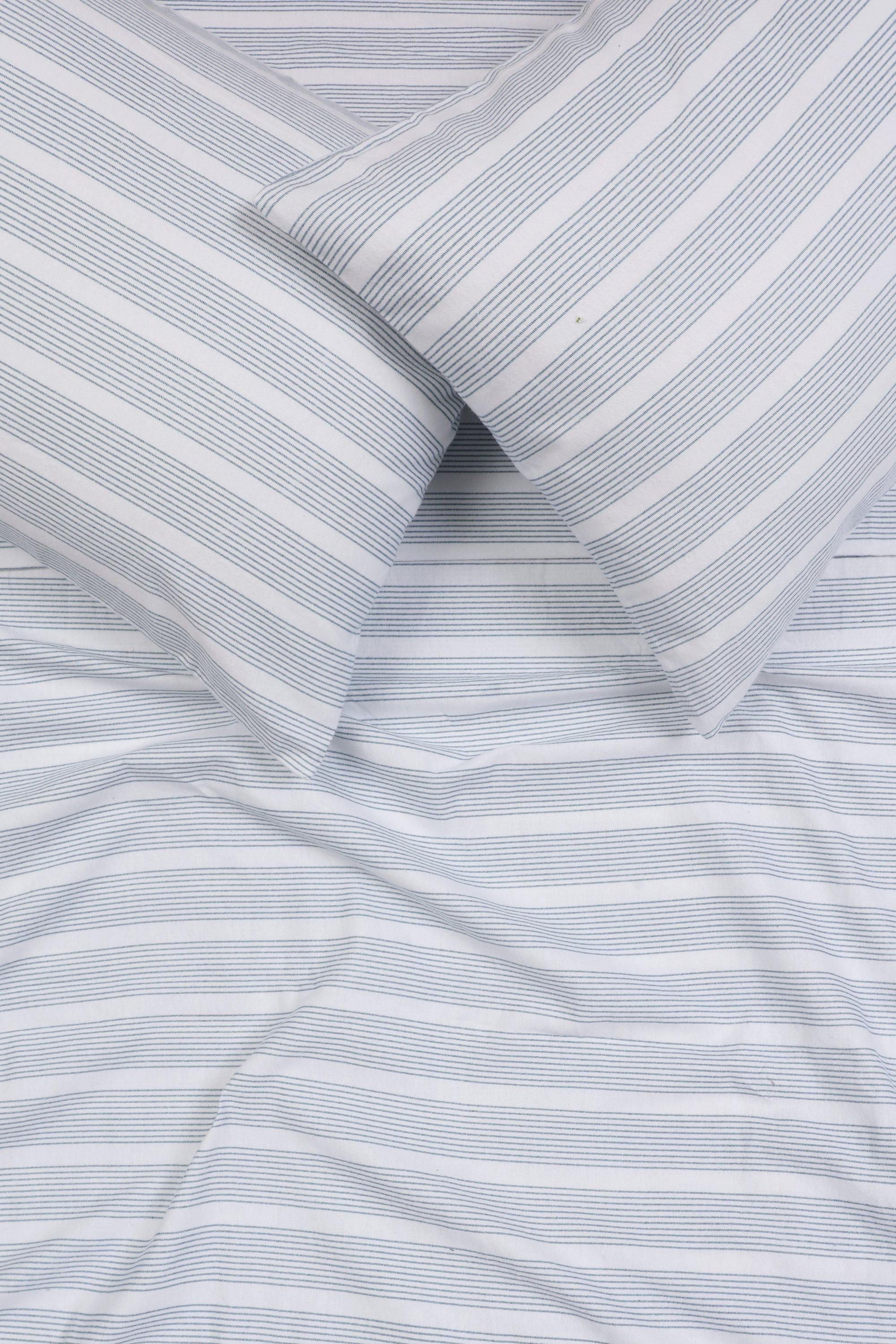 Winter Premium Brushed Cotton Gander Stripe Flat Sheet