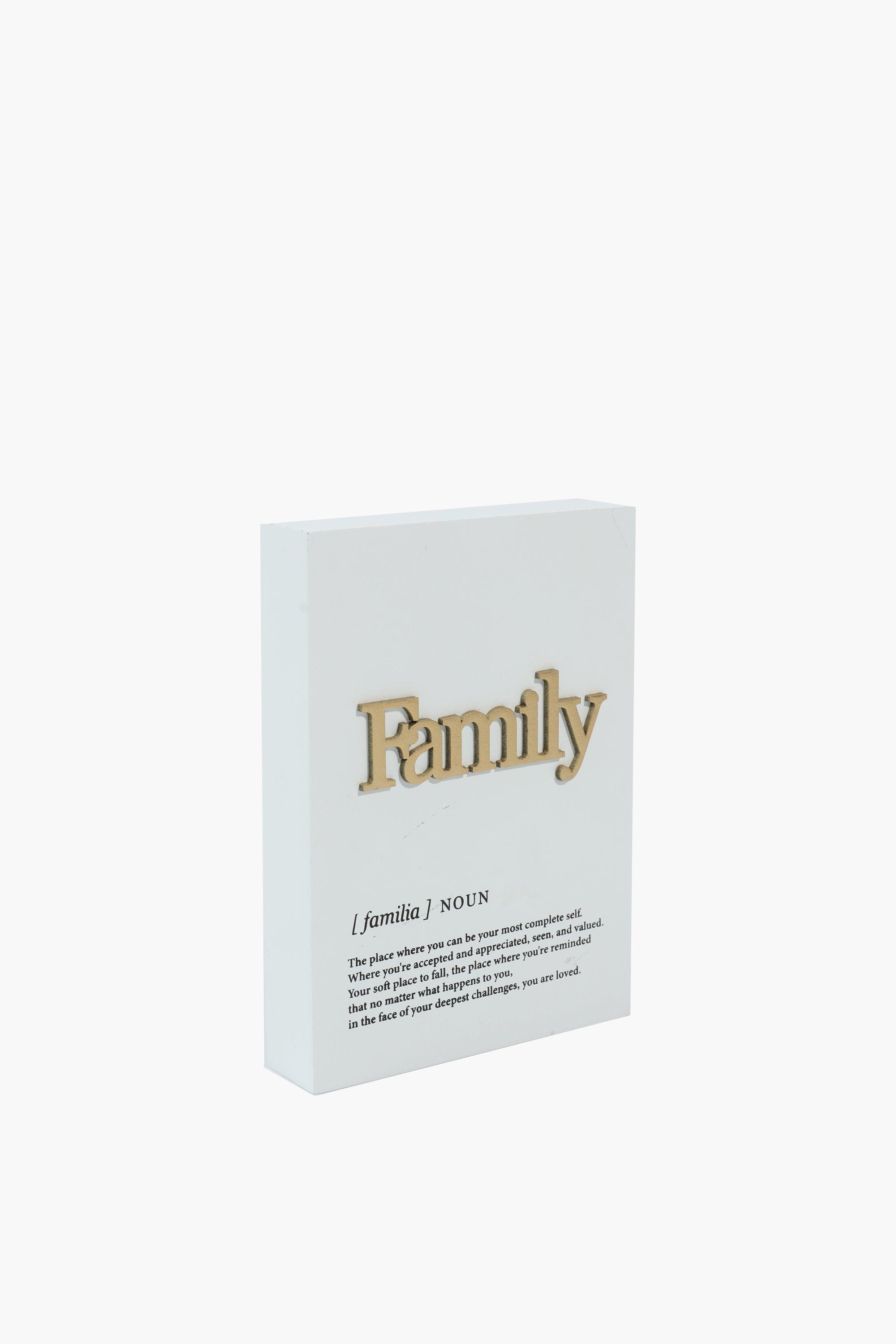 Family Script Decor Sign, 13x18cm