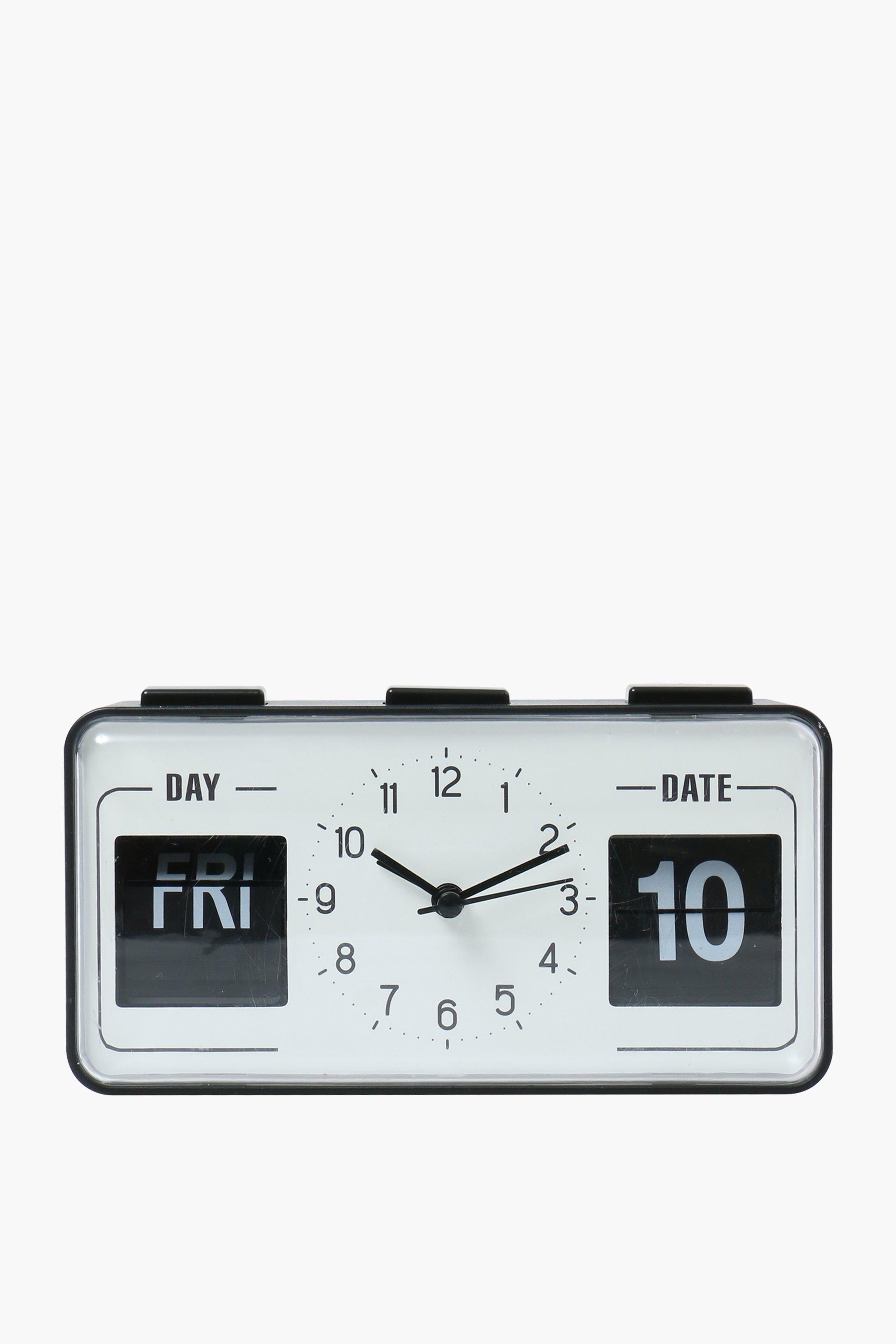 Retro Calendar Clock, 17x9cm