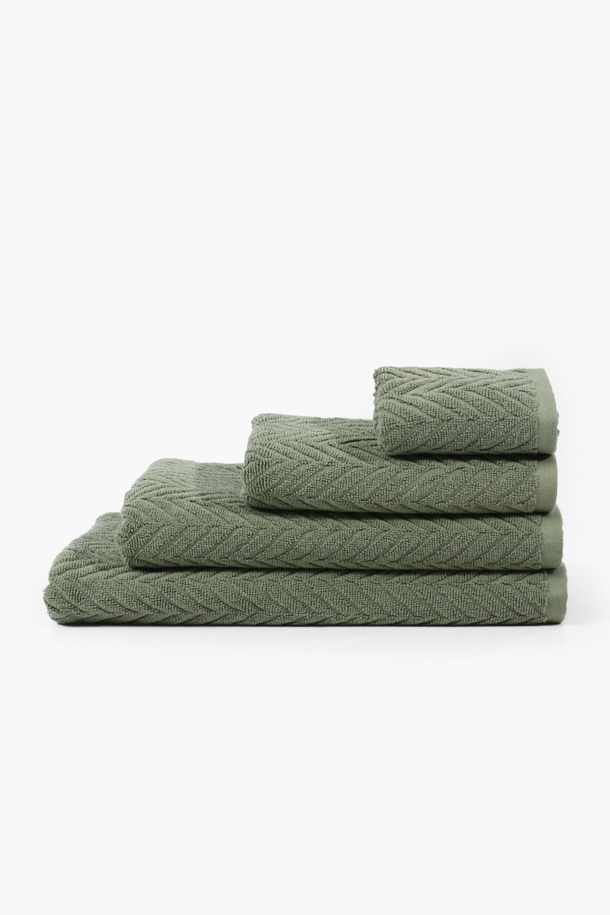 Cotton Jacquard Chevron Bath Towel, 70x130cm