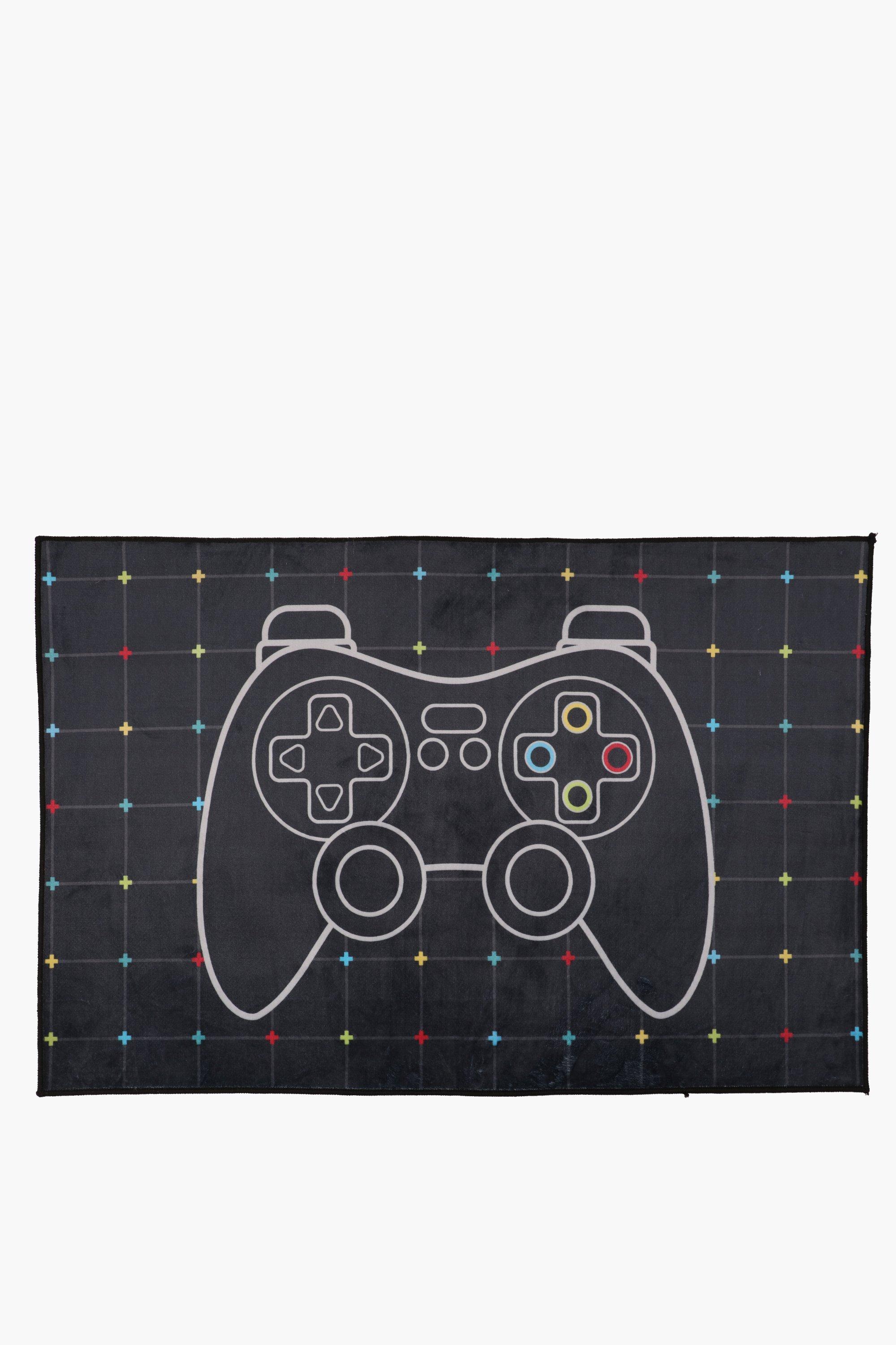 Printed Archie Gamer Flannel Rug, 70x110cm