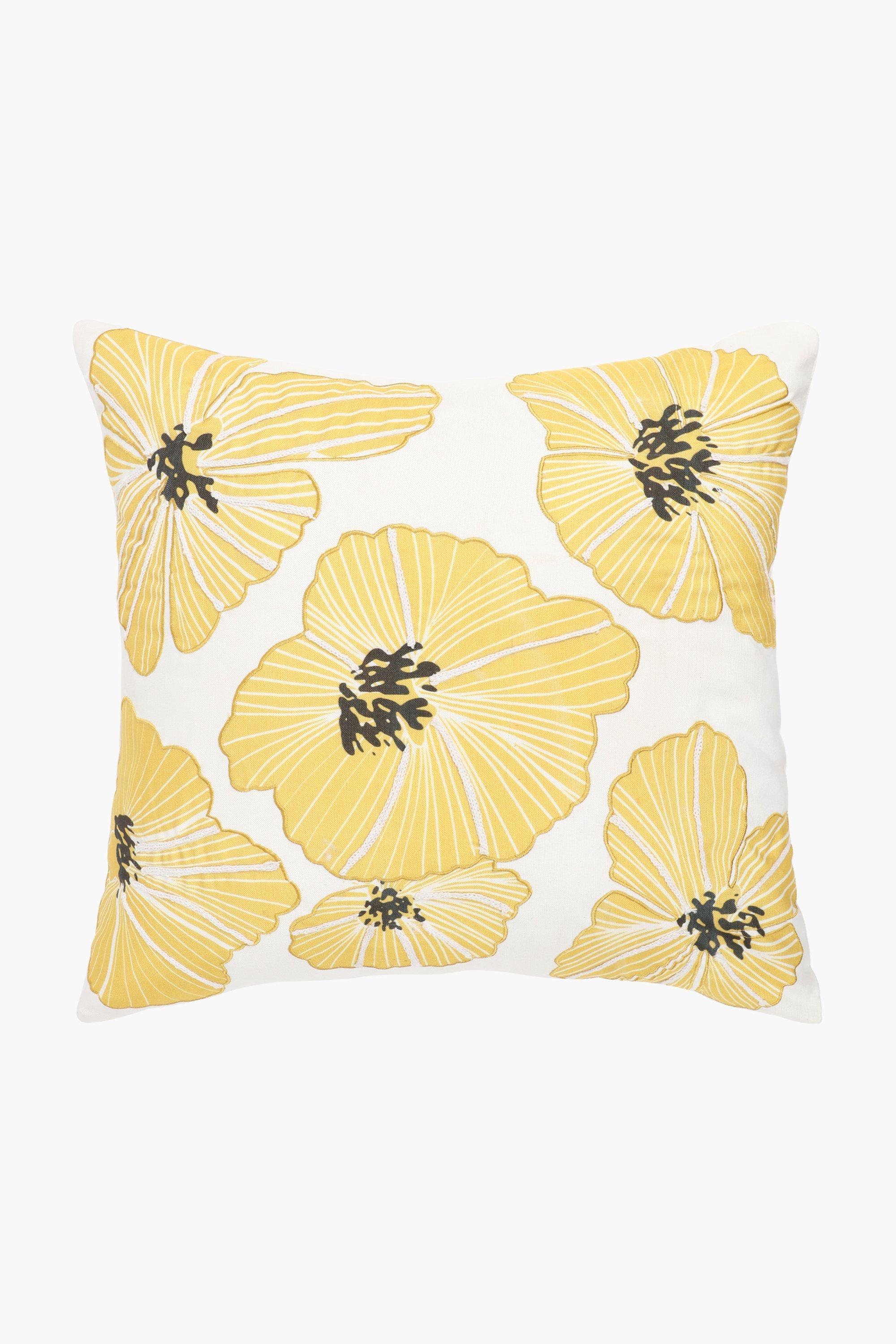 Printed Textured Floral Scatter Cover, 50x50cm