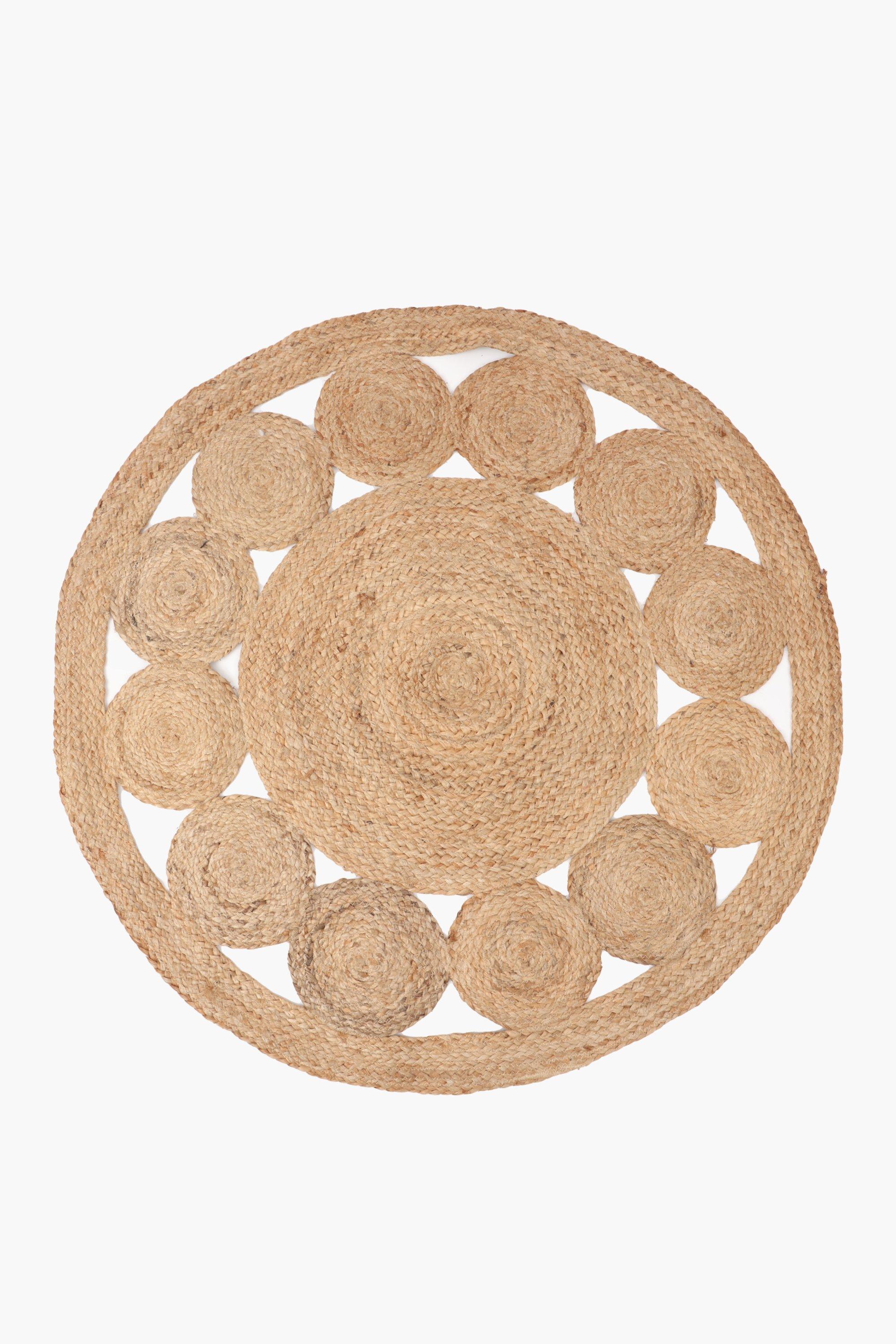 Jute Round Rug, 120cm