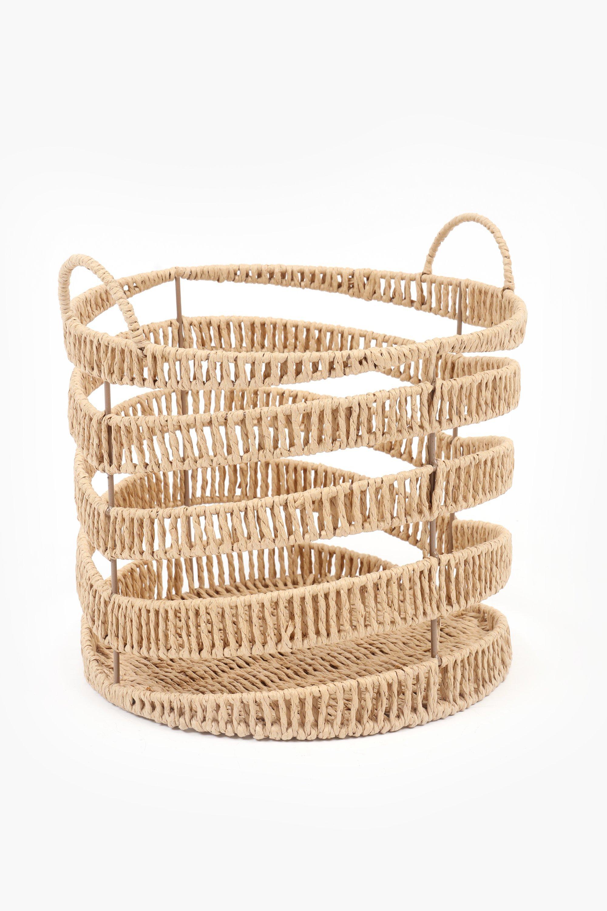 Paper String Weaved Basket, Large