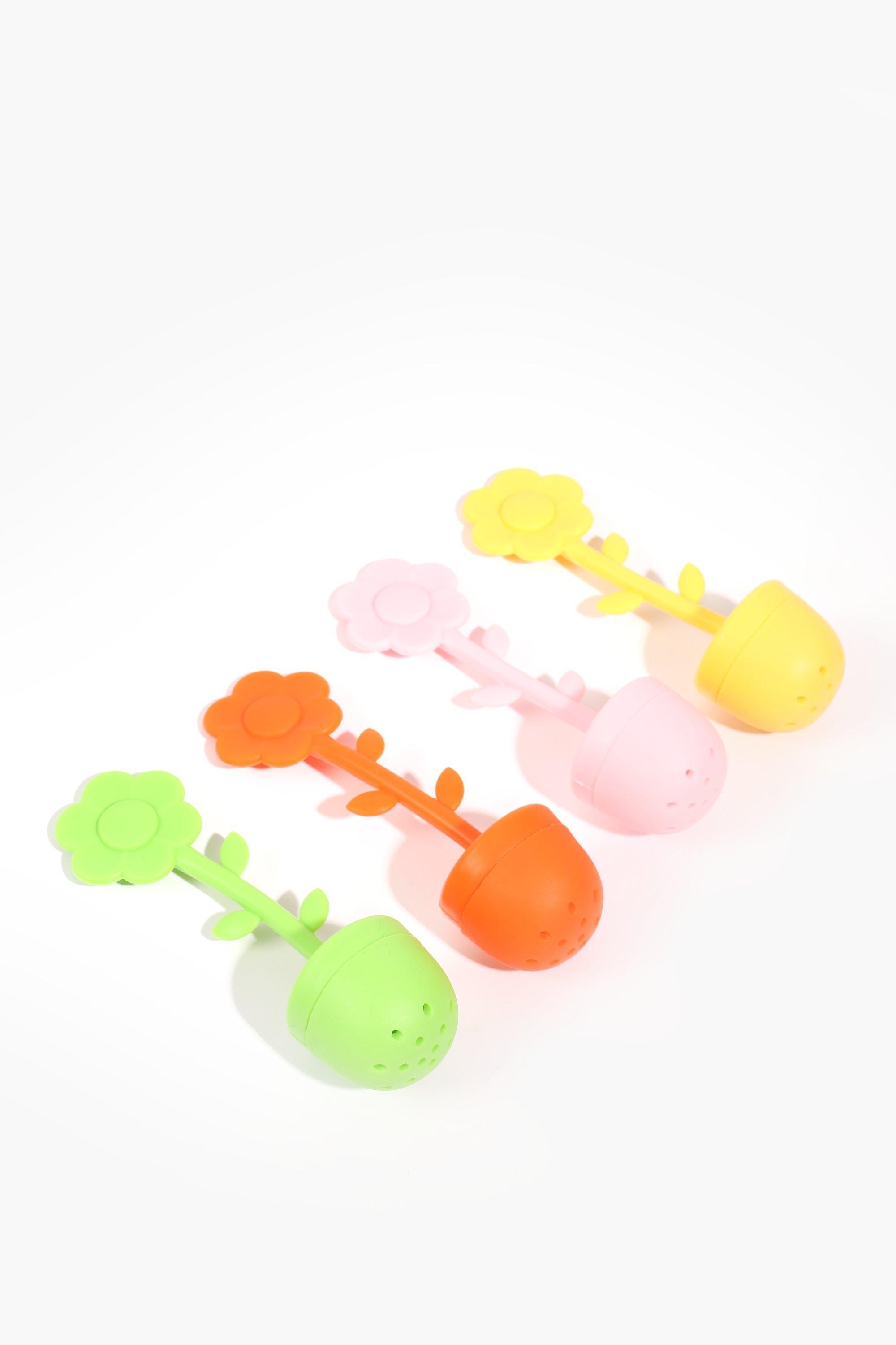 4 Silicone Daisy Tea Infuser Set