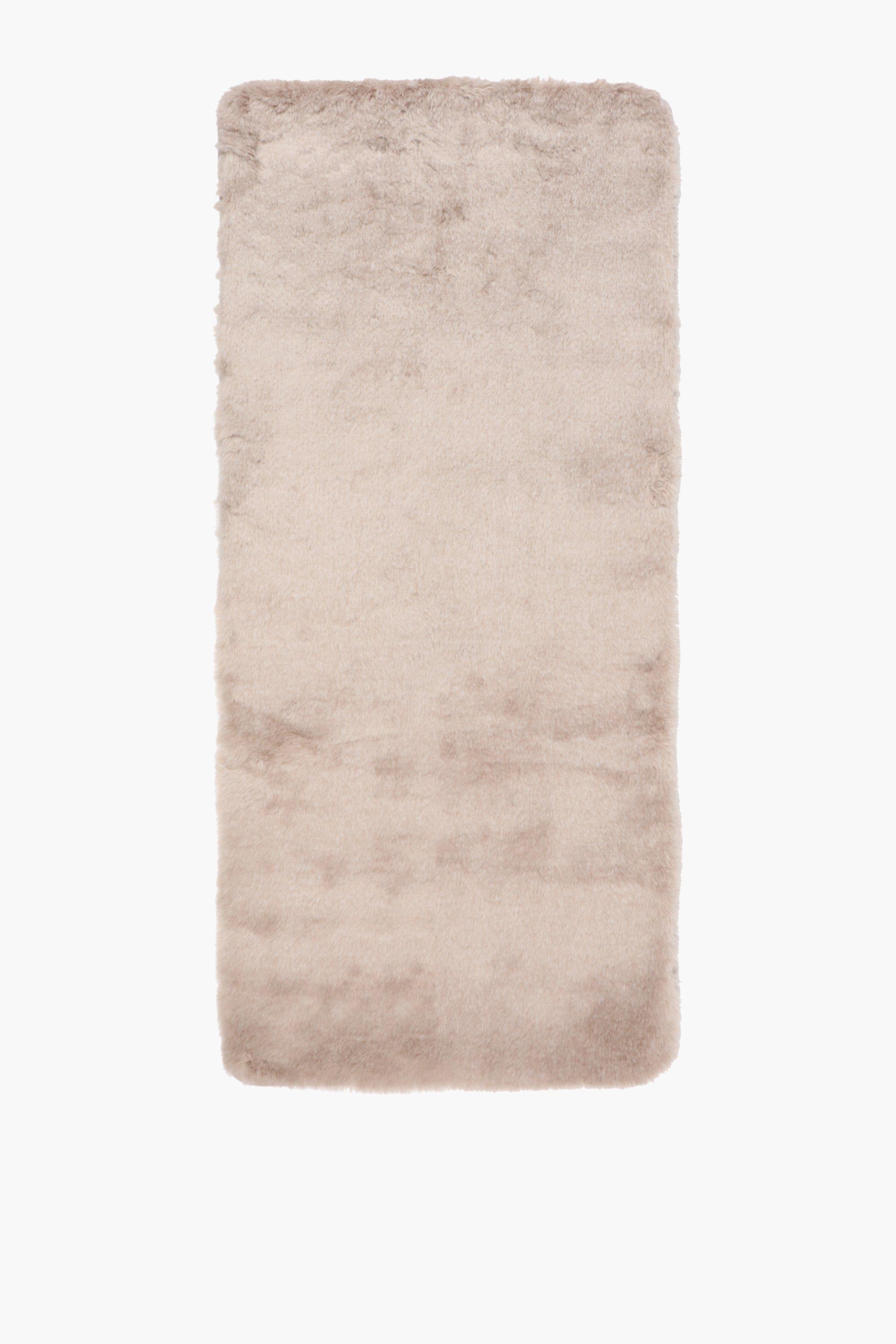 Cationic Faux Fur Bath Mat Runner,50x120cm