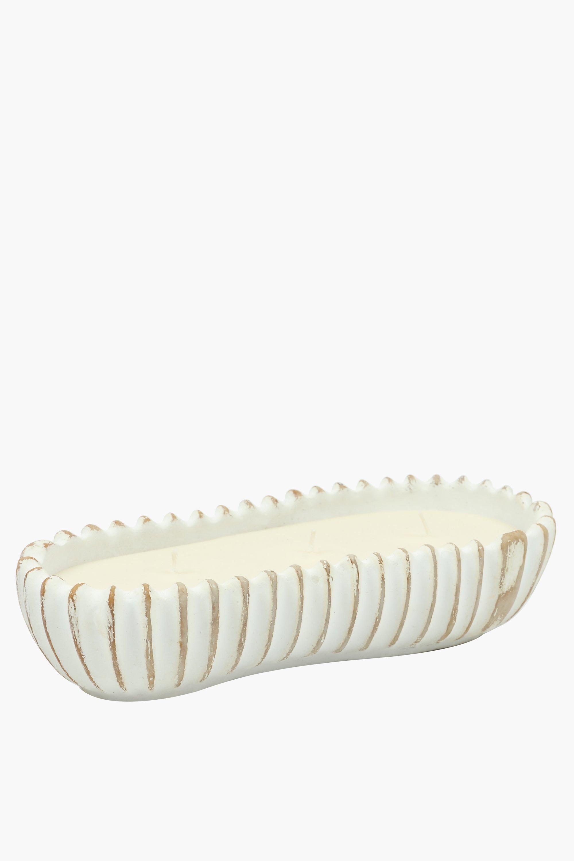 Ripple Ceramic Candle, 32x8cm
