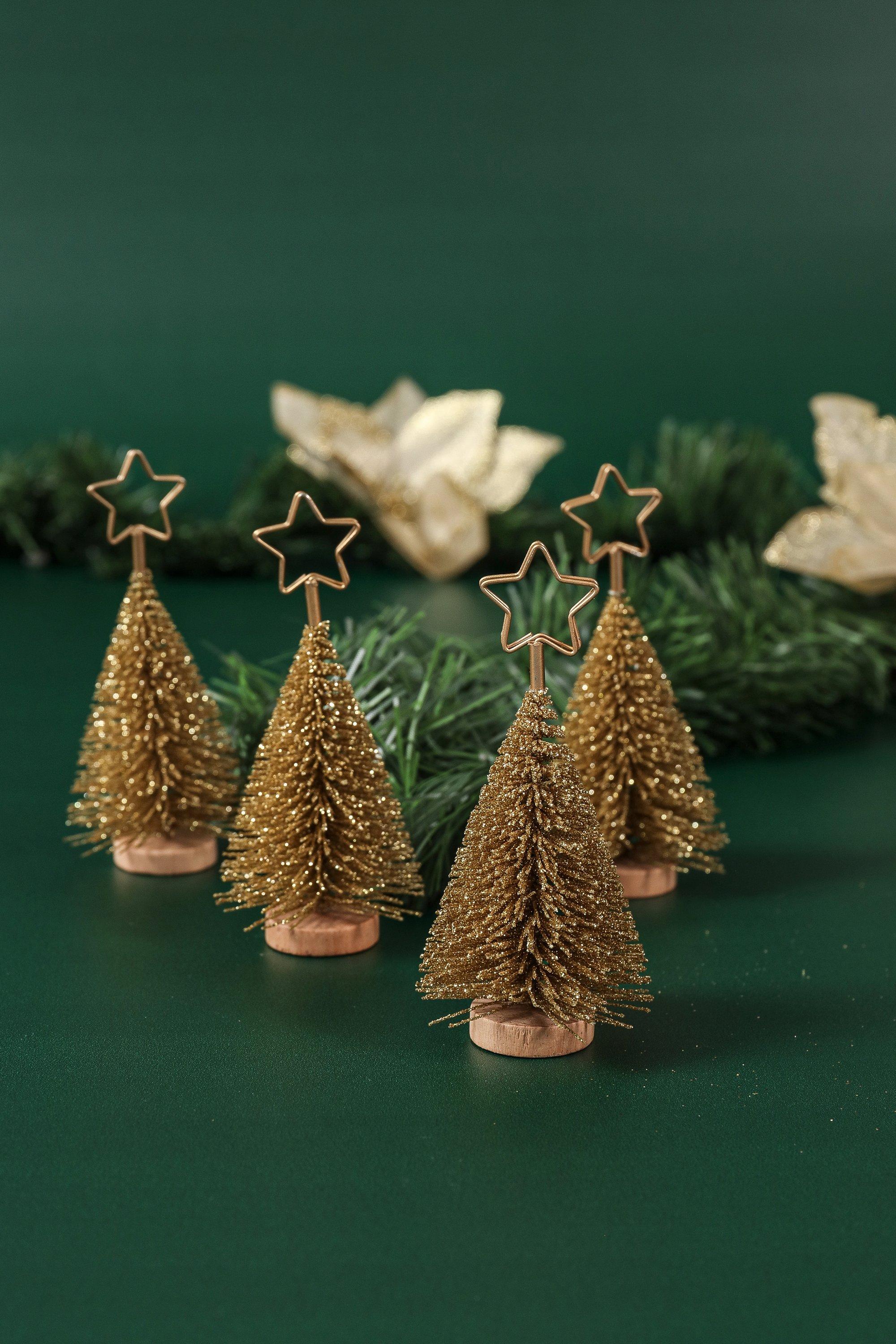 4 Pack Tree Star Statues, 18cm