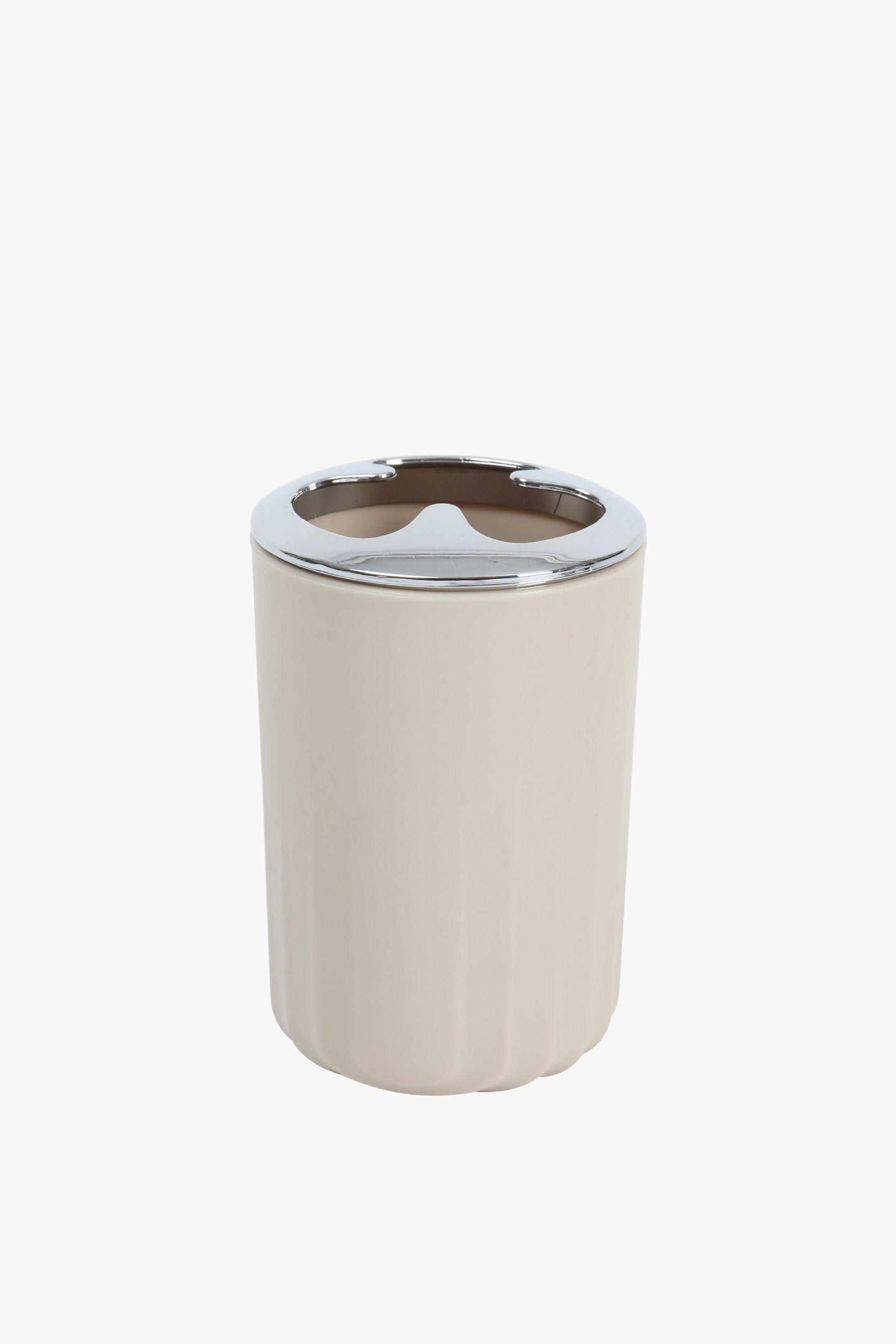 Polypropylene And Chrome Fluted Bath Tumbler