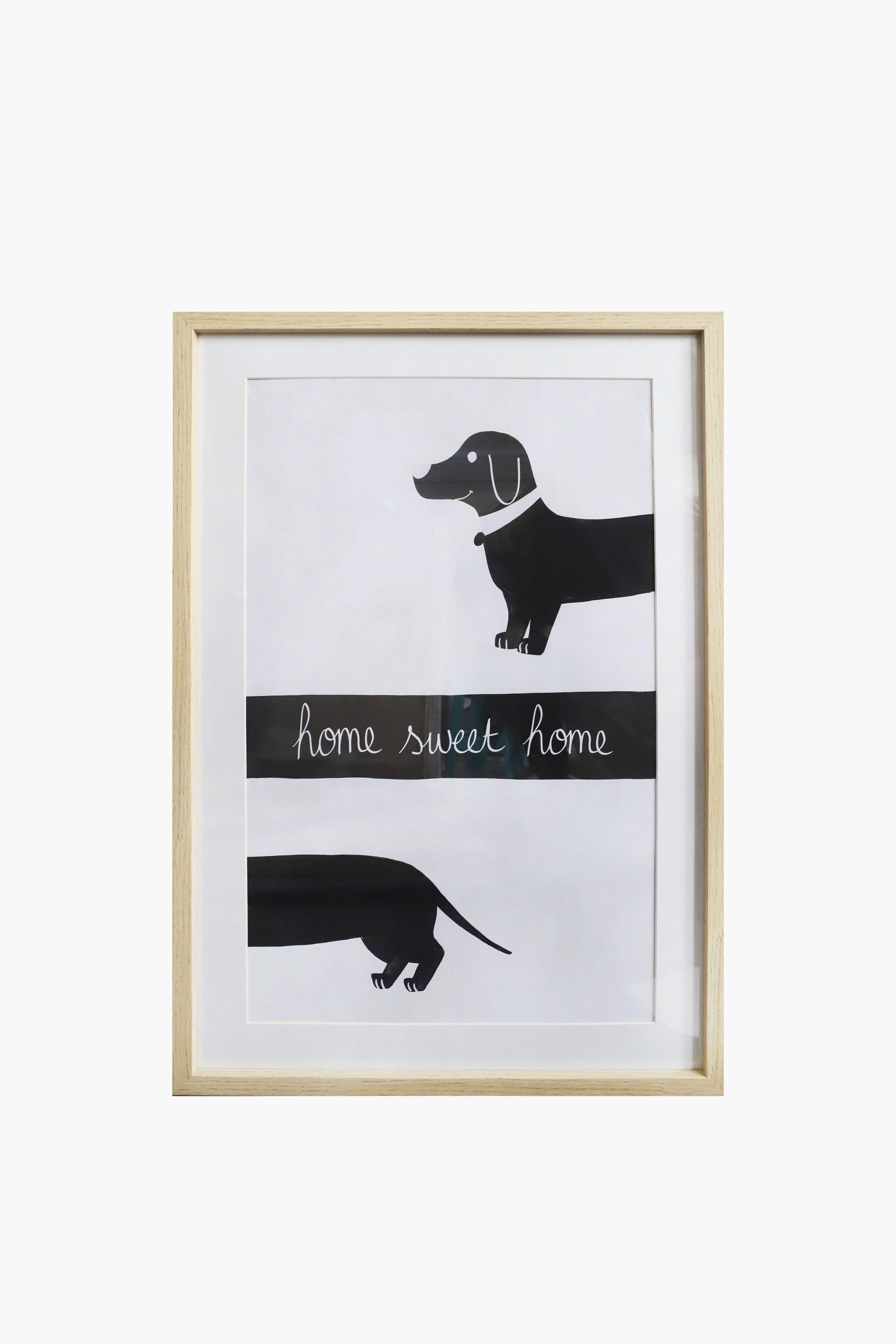 Framed Dachshund Sign, 40x60cm