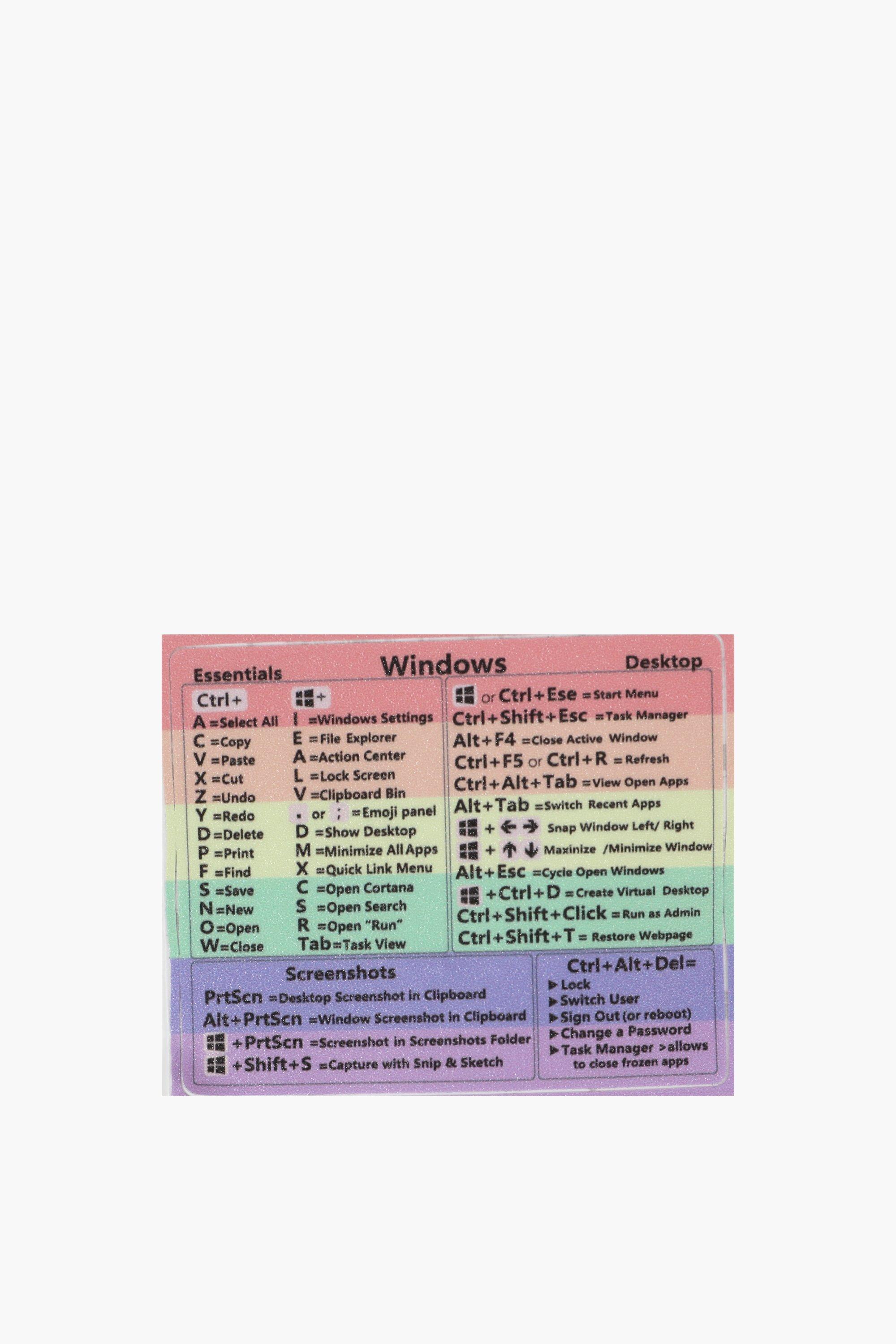 Microsoft Shortcut Keys 2 Pack Stickers