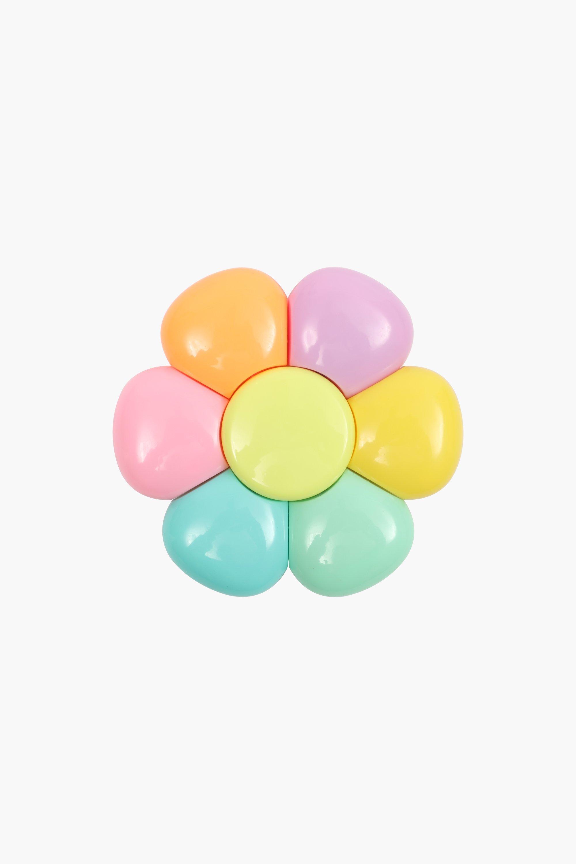 6 Pack Novelty Flower Highlighters