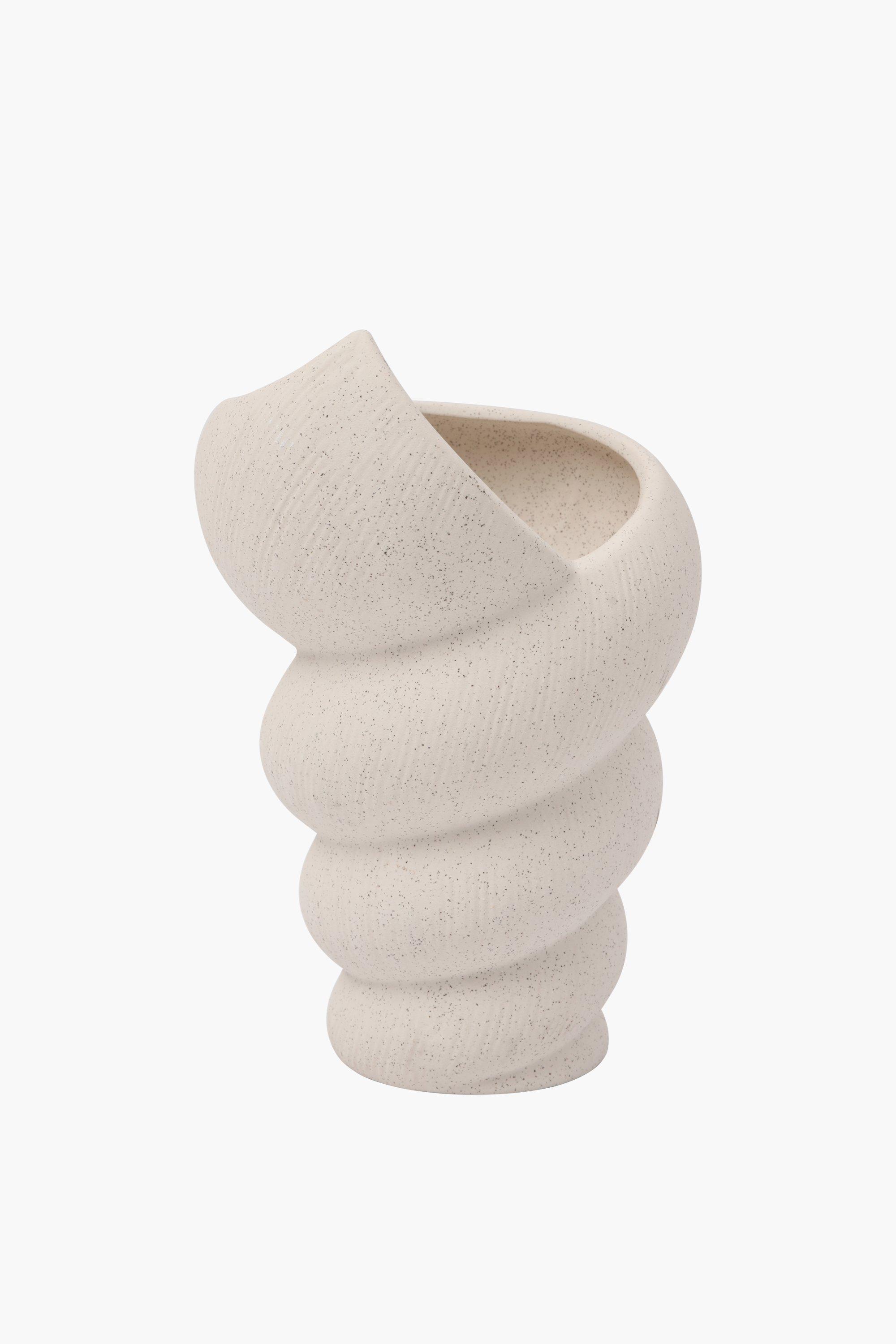 Ceramic Sea Shell Vase, 17x27cm