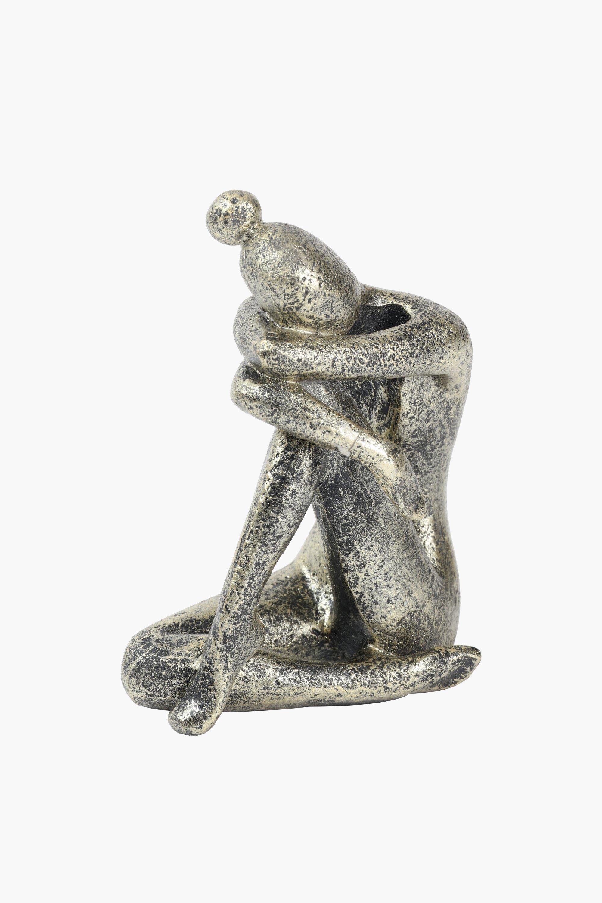 Metal Lady Statue, 16x10cm