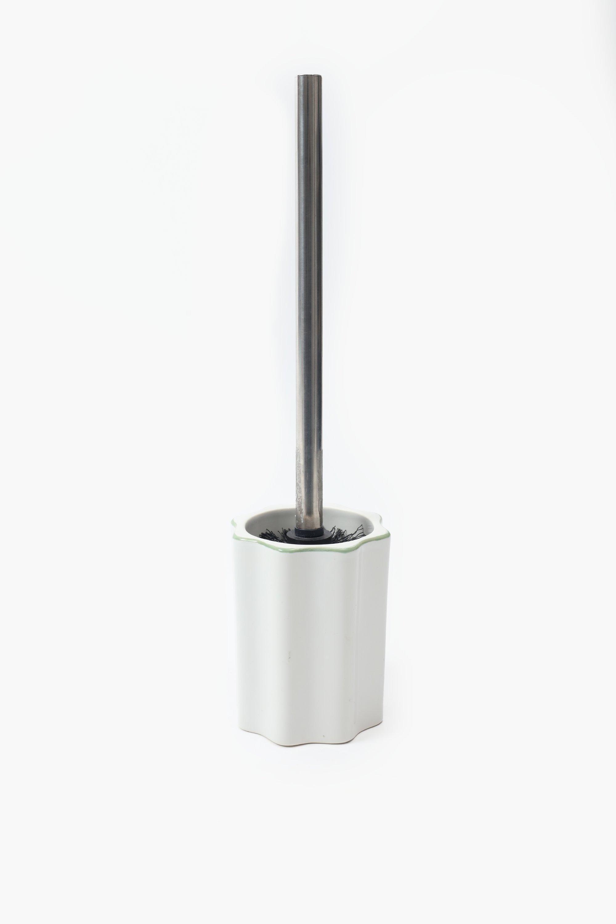 Ceramic Scallop Toilet Brush Set