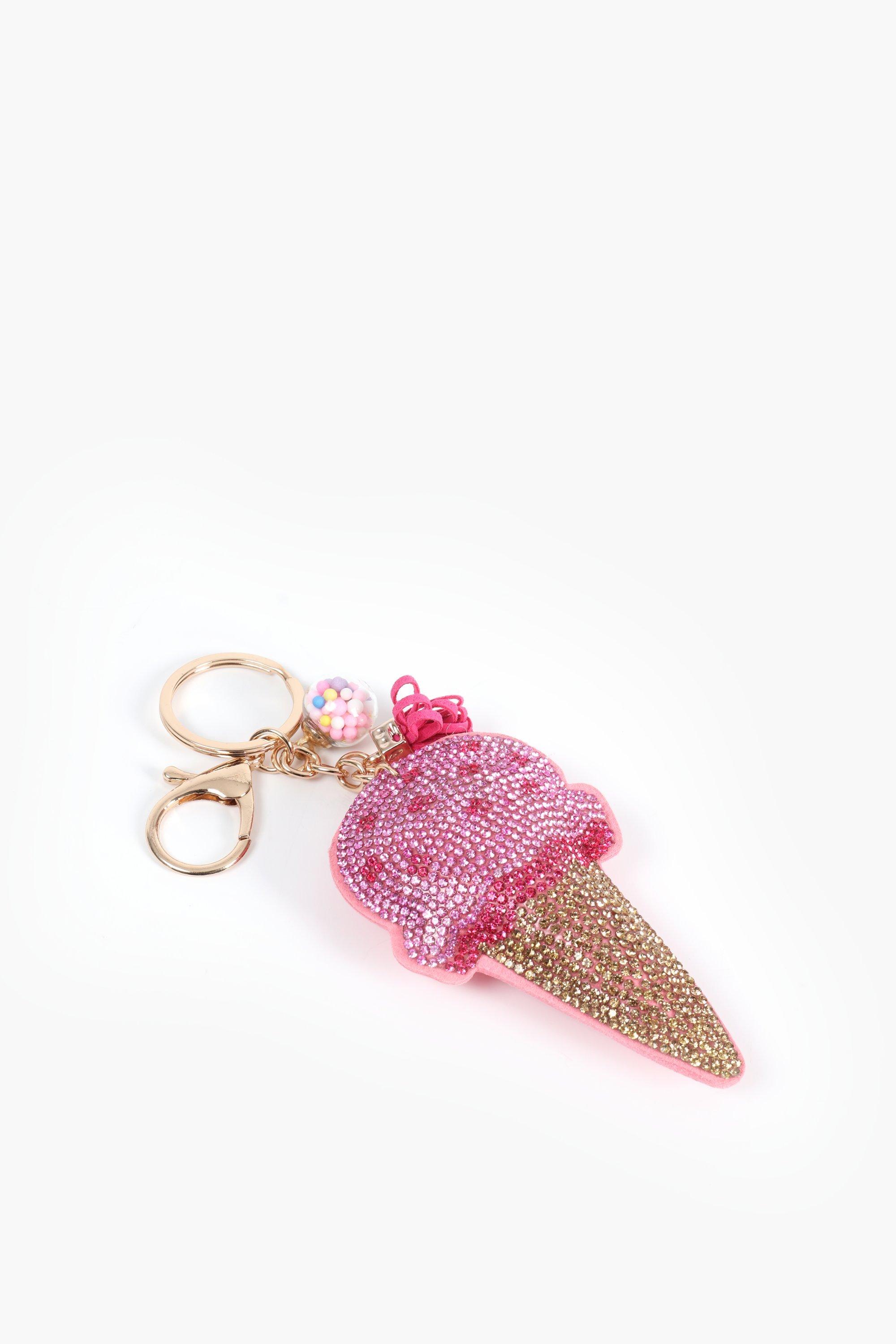 Ice Cream Glitter Keyring