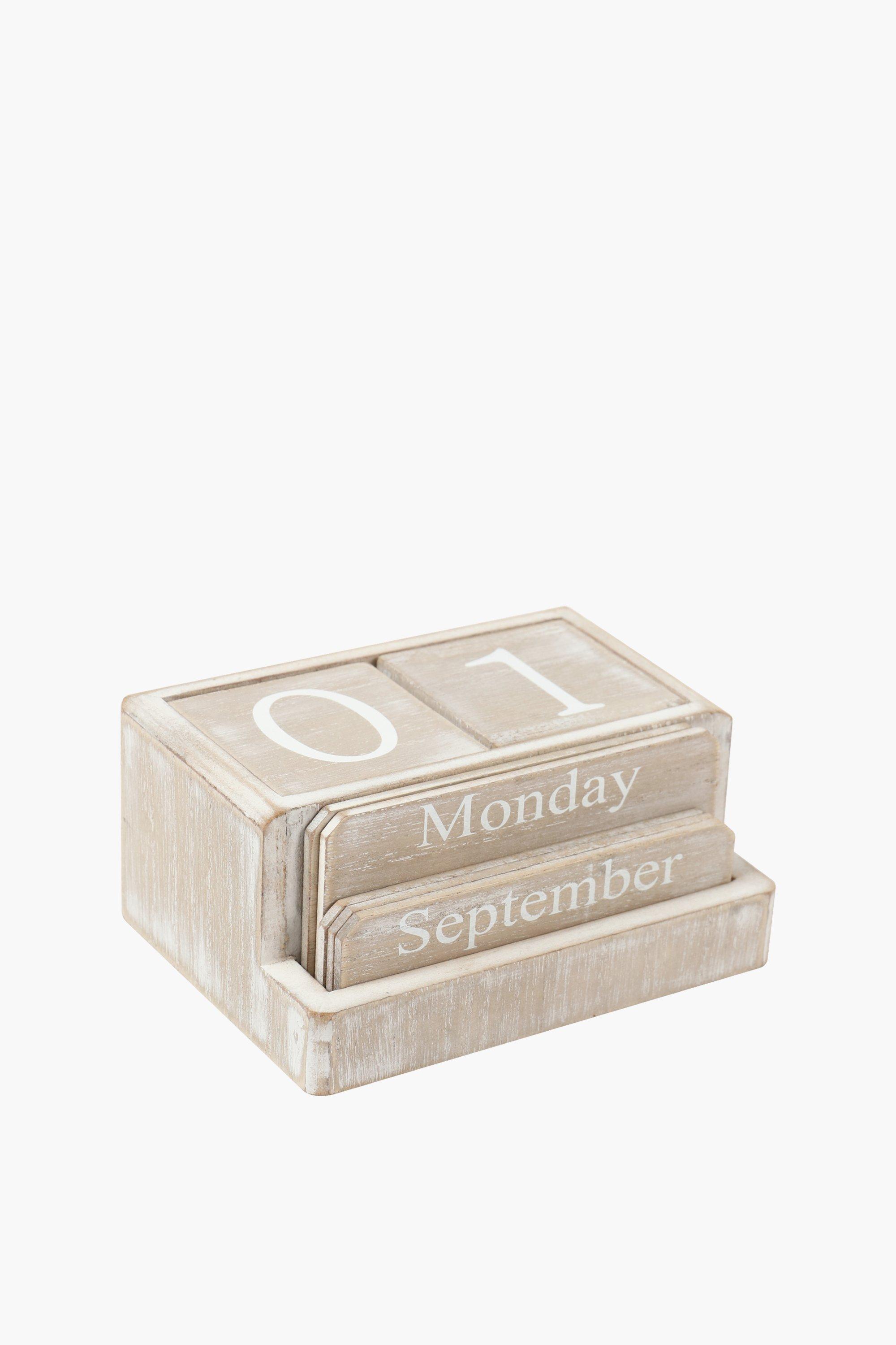 Wooden Desk Calender, 13x9cm