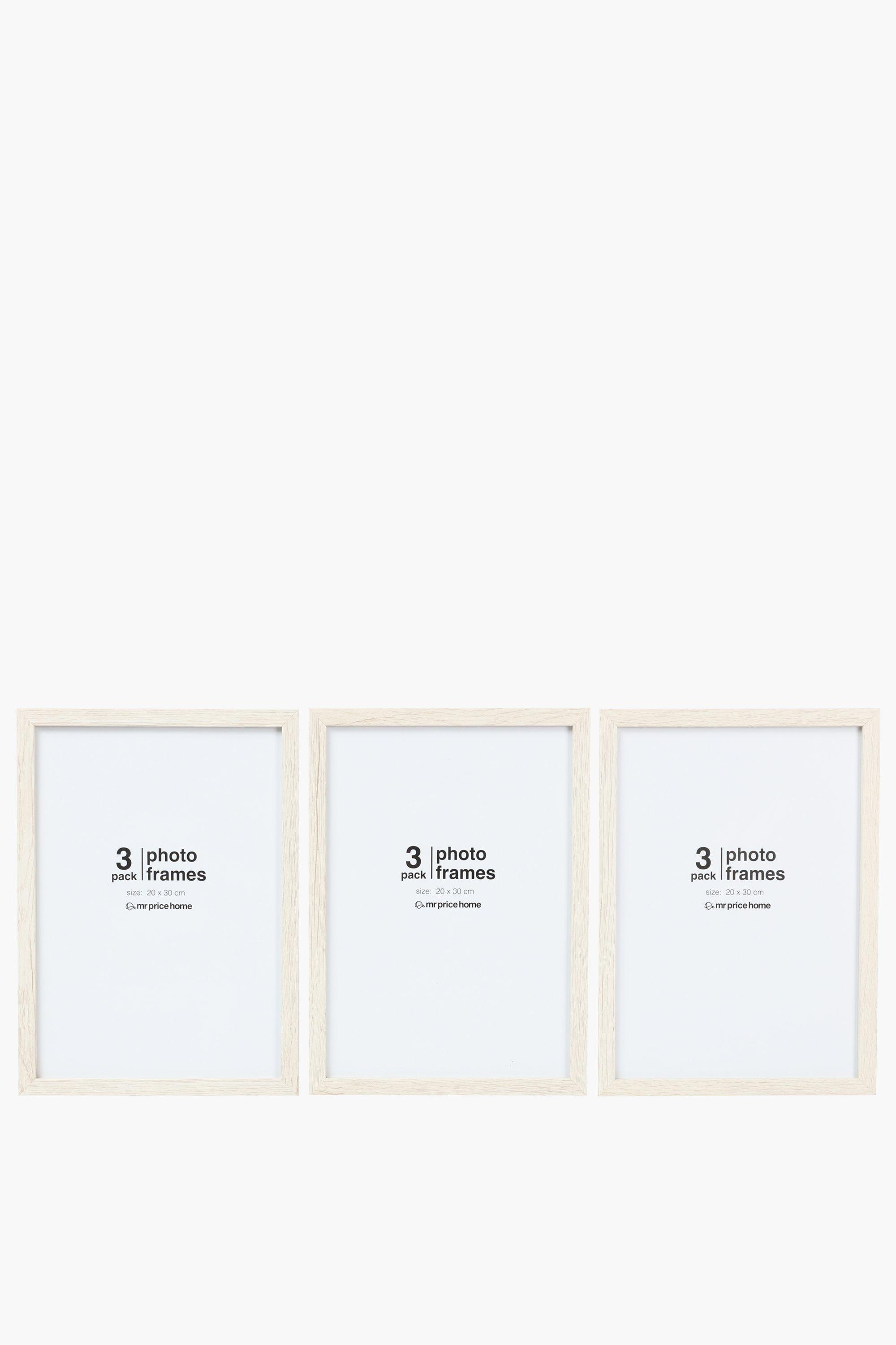 3 Pack Light Wood Frames, 20x30cm