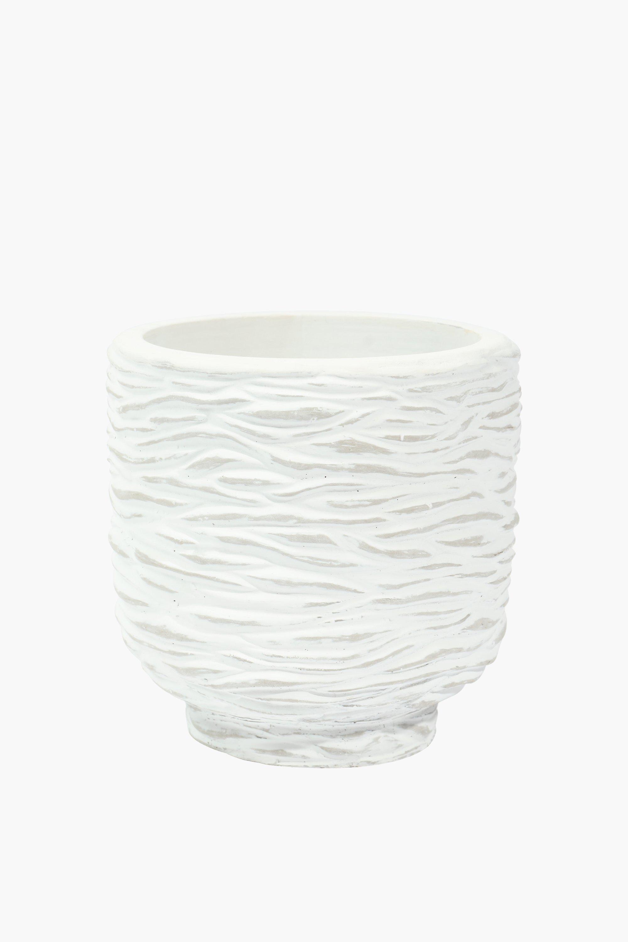 Textured Cement Planter, 15cm