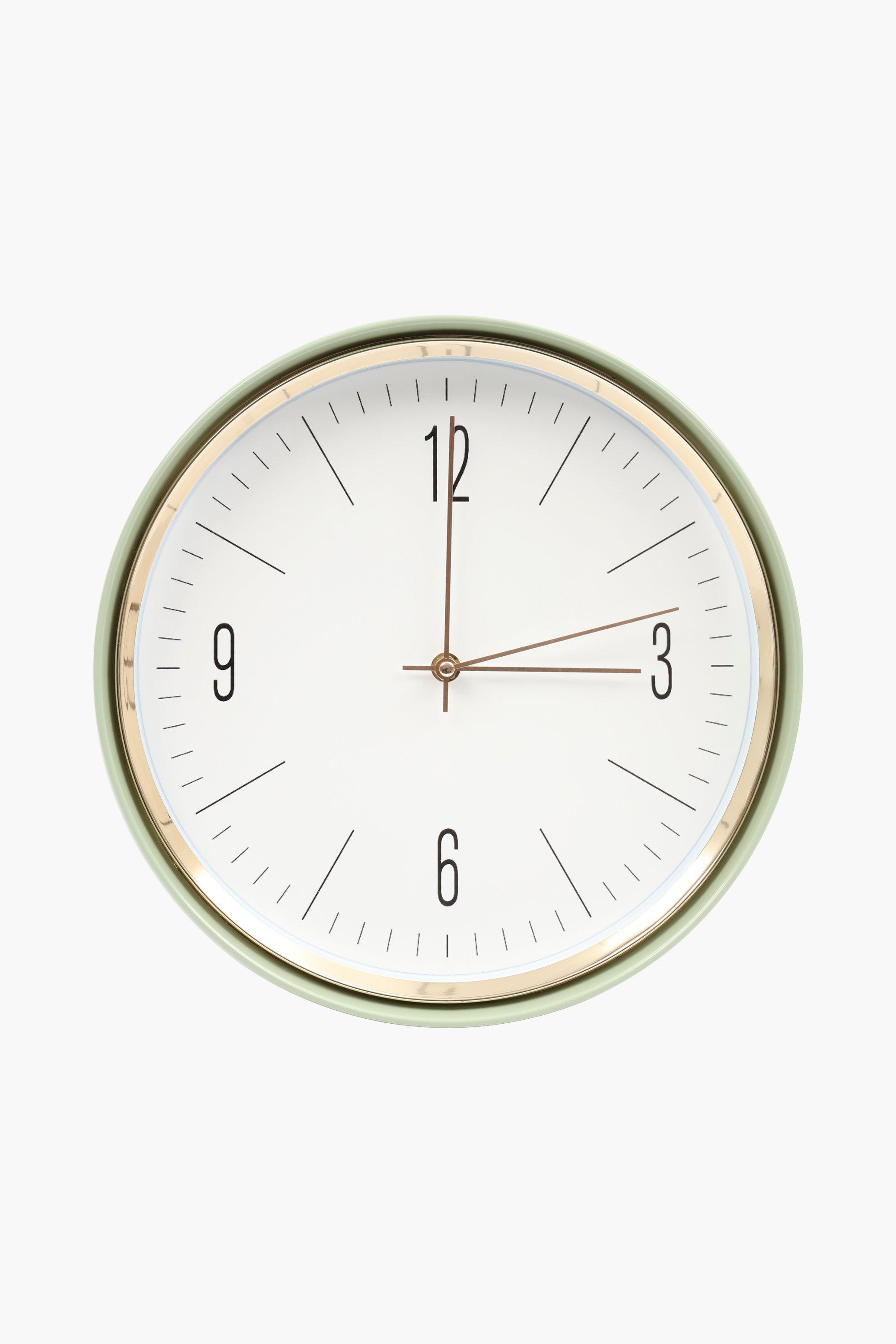 Vintage Metallic Clock, 33cm