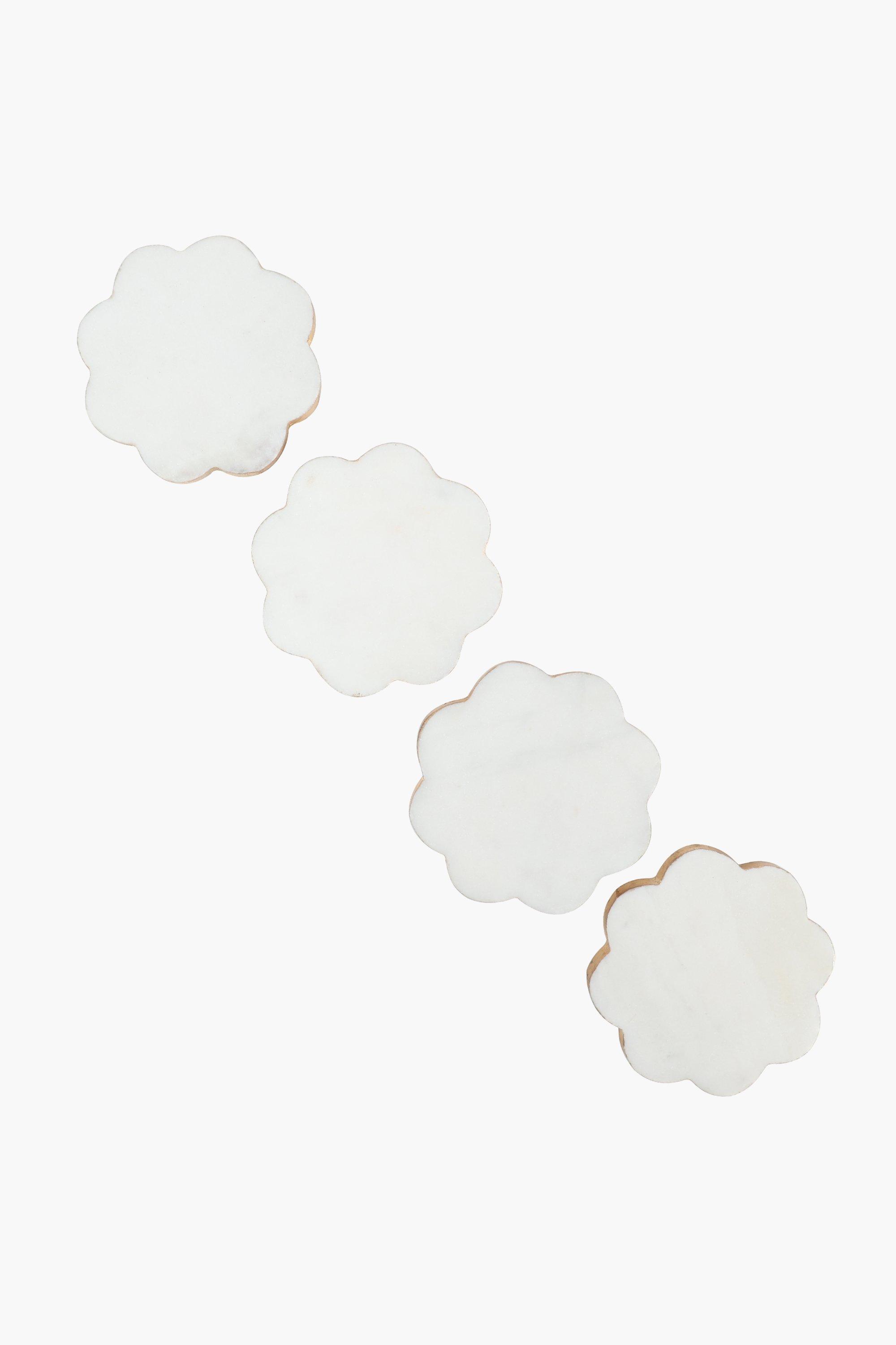 4 Pack Scalloped Coasters