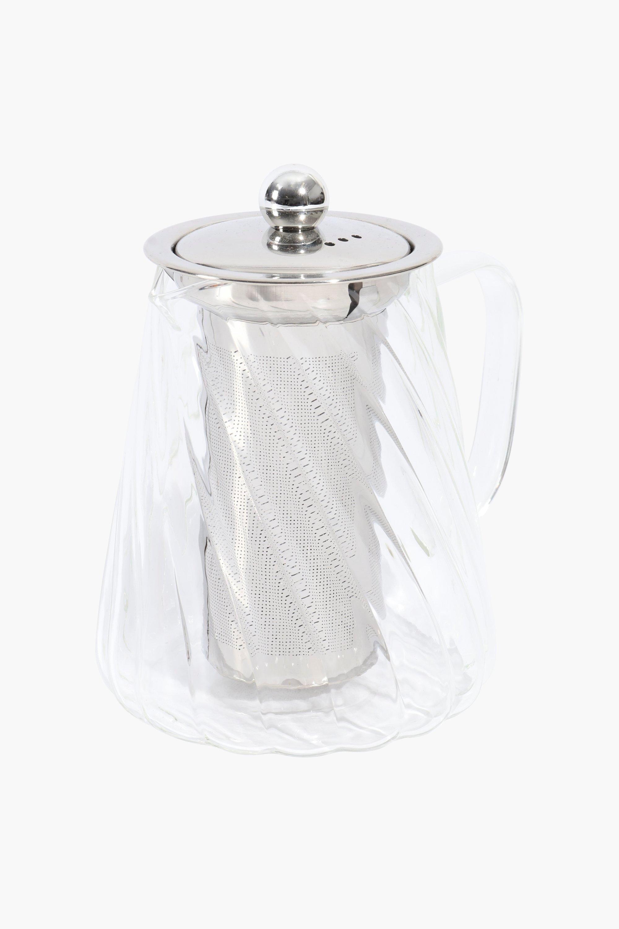 Glass Ribbed Teapot