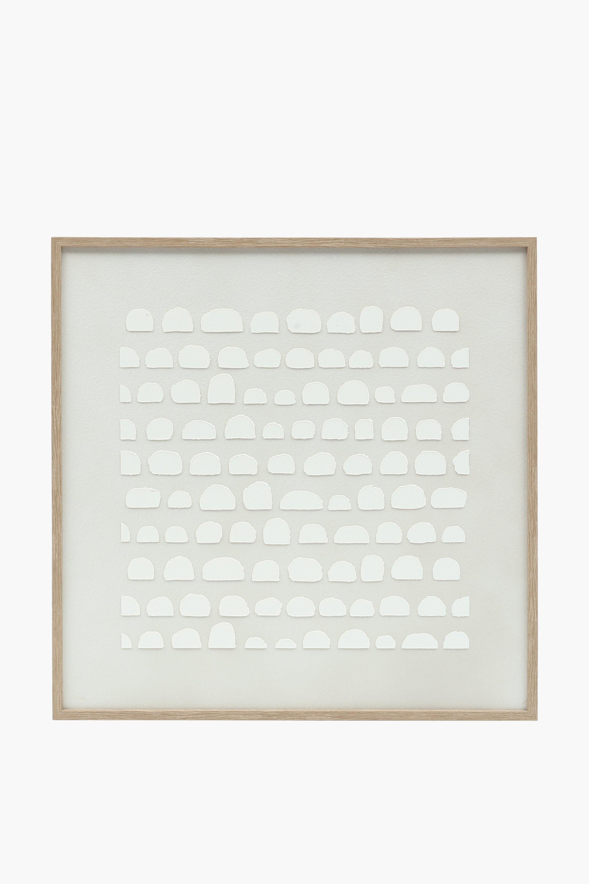 Framed Textured Dots, 60x60cm