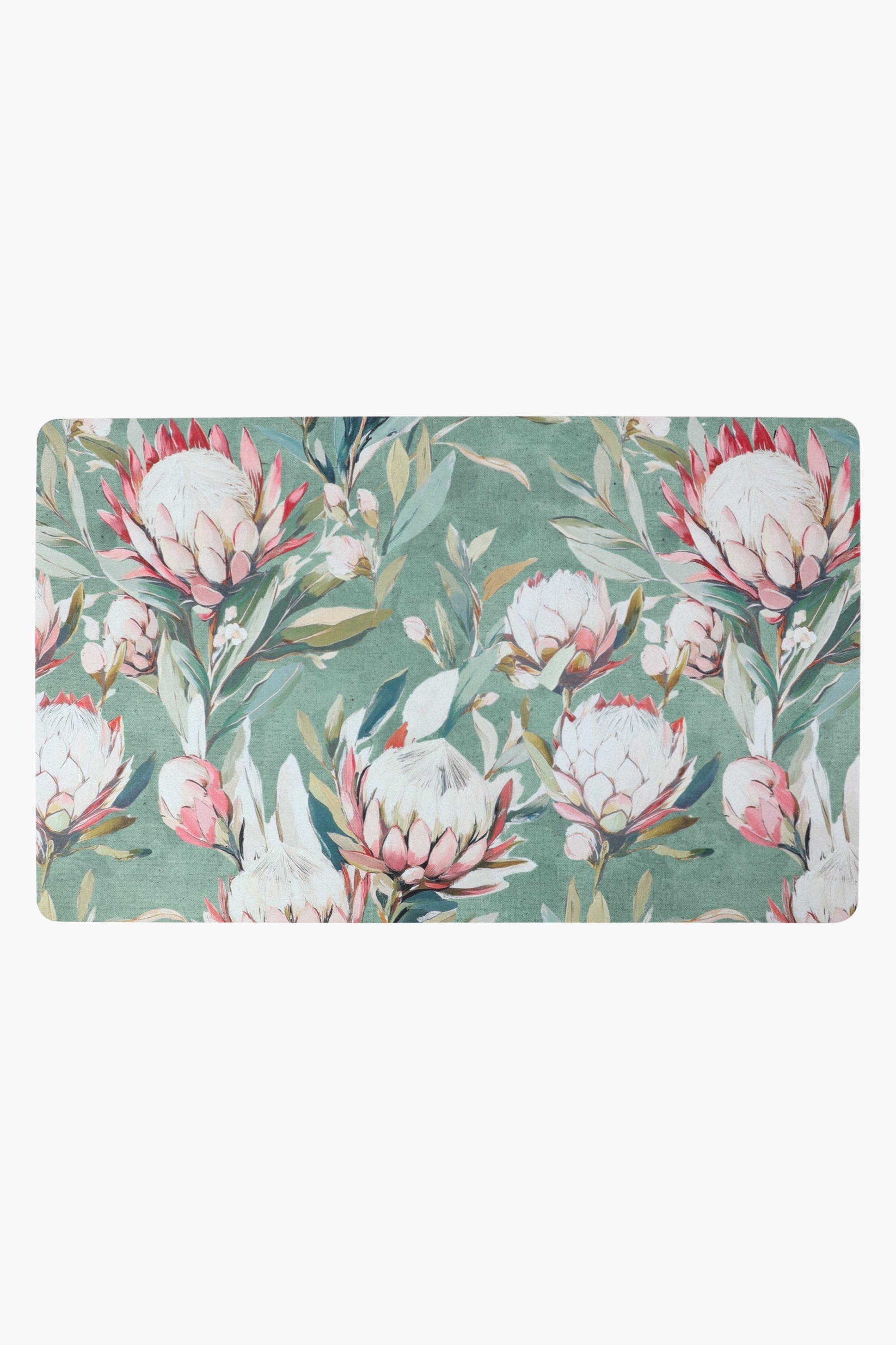 Protea Floral Kitchen Mat, 50x125cm