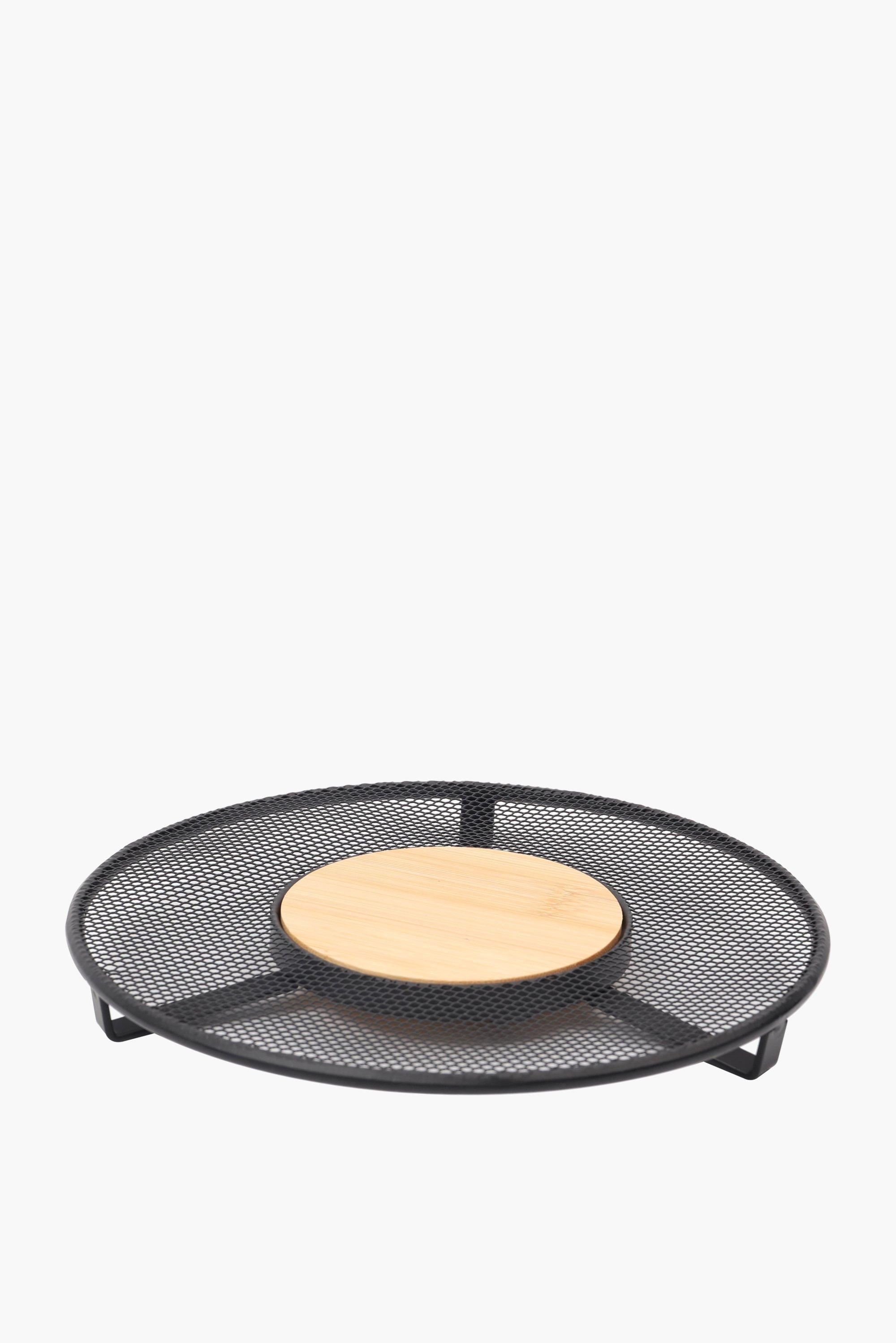 Bamboo And Metal Trivet