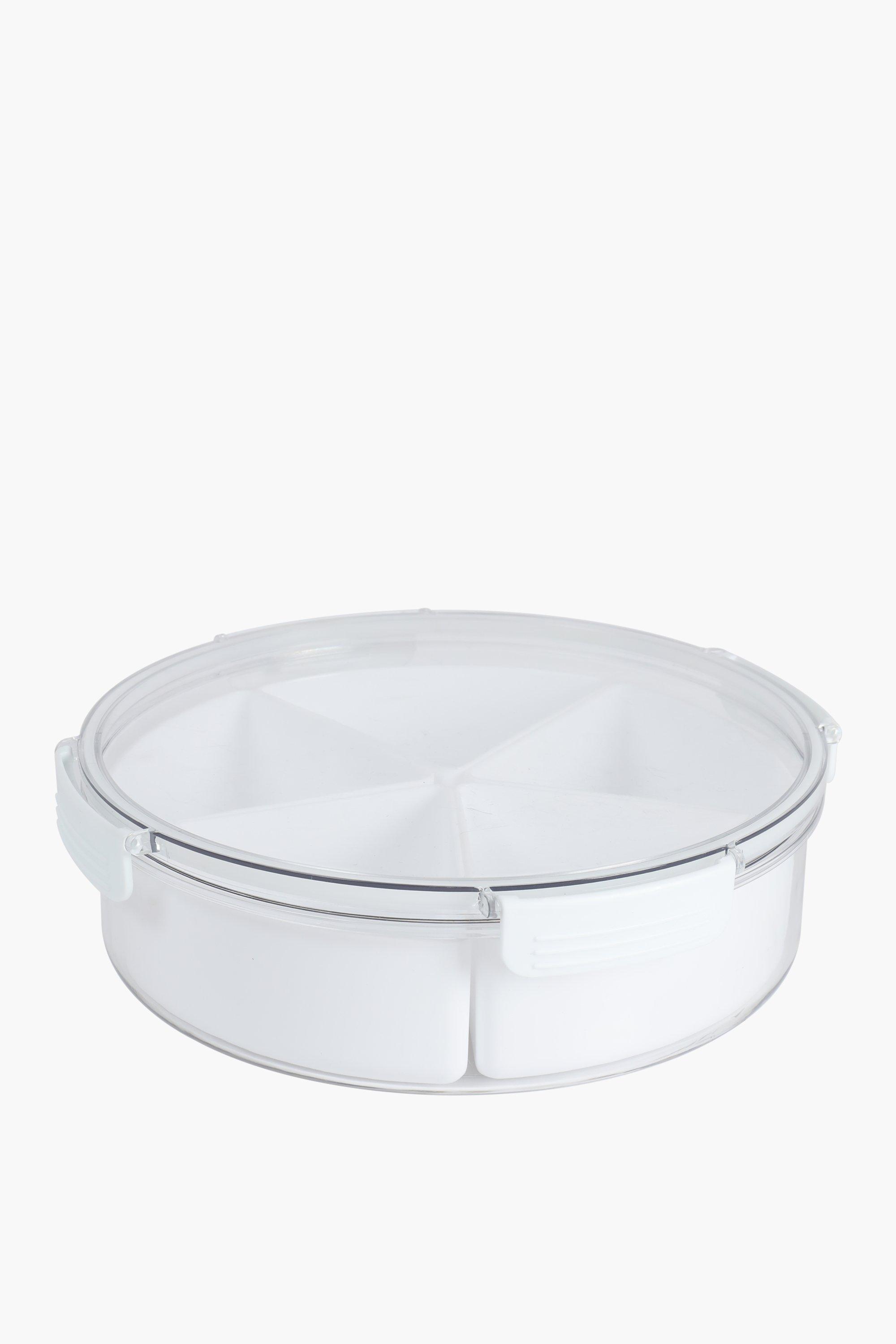 5 Divisional Round Plastic Storage Box