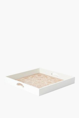Square Scroll Tray