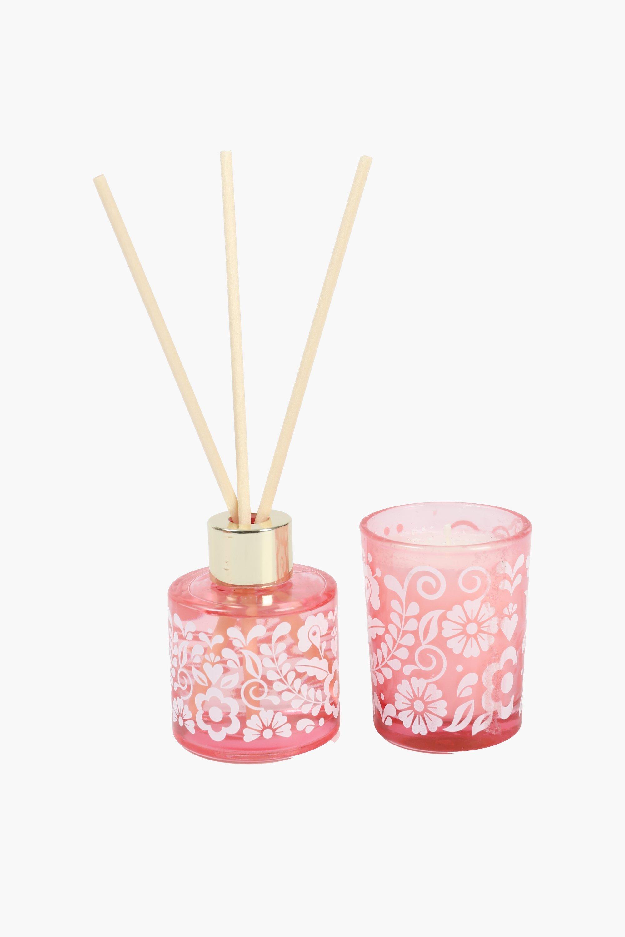 Rose Water Diffuser And Candle Gift Set