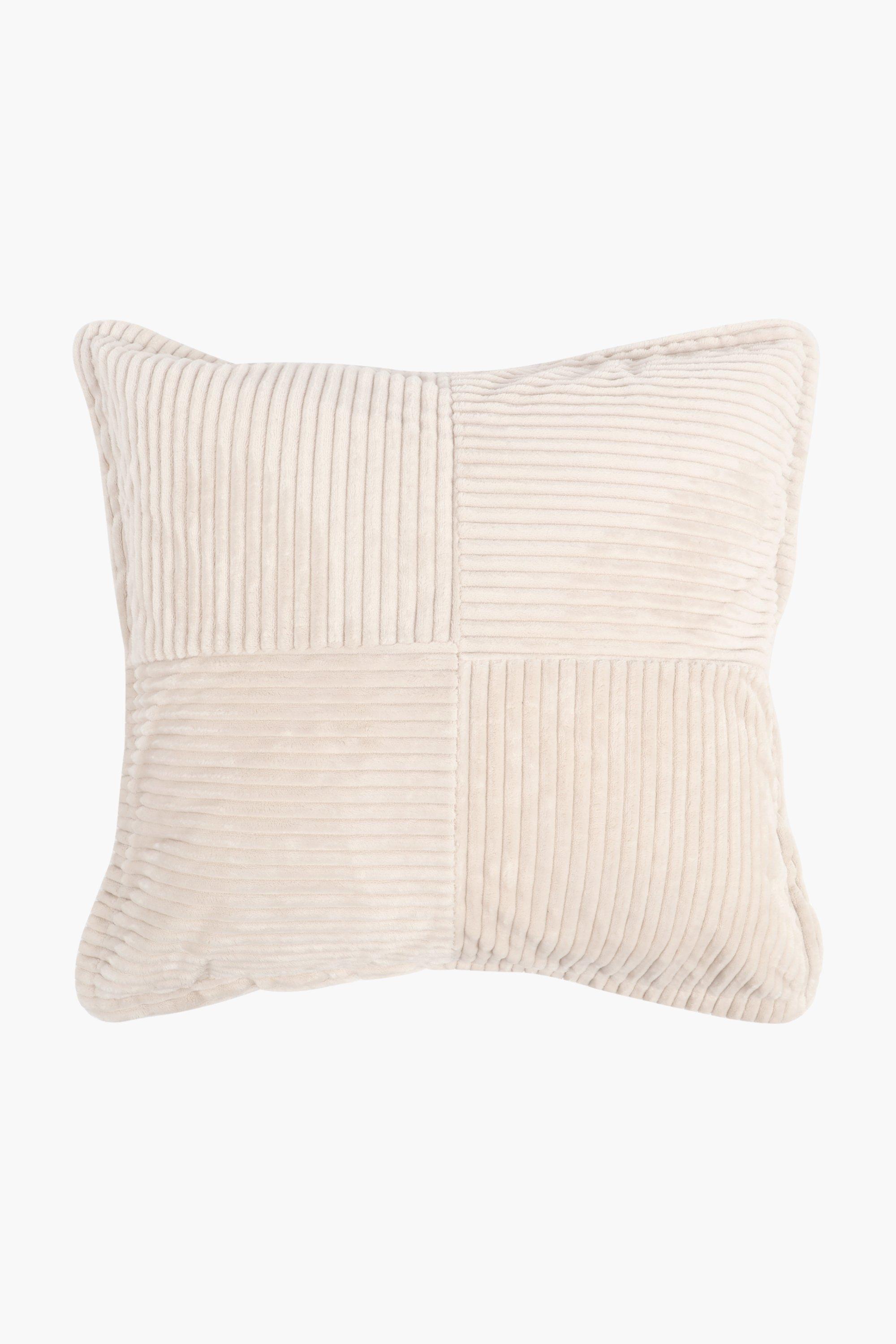 Fur Cord Grid Textured Scatter Cushion, 55x55cm