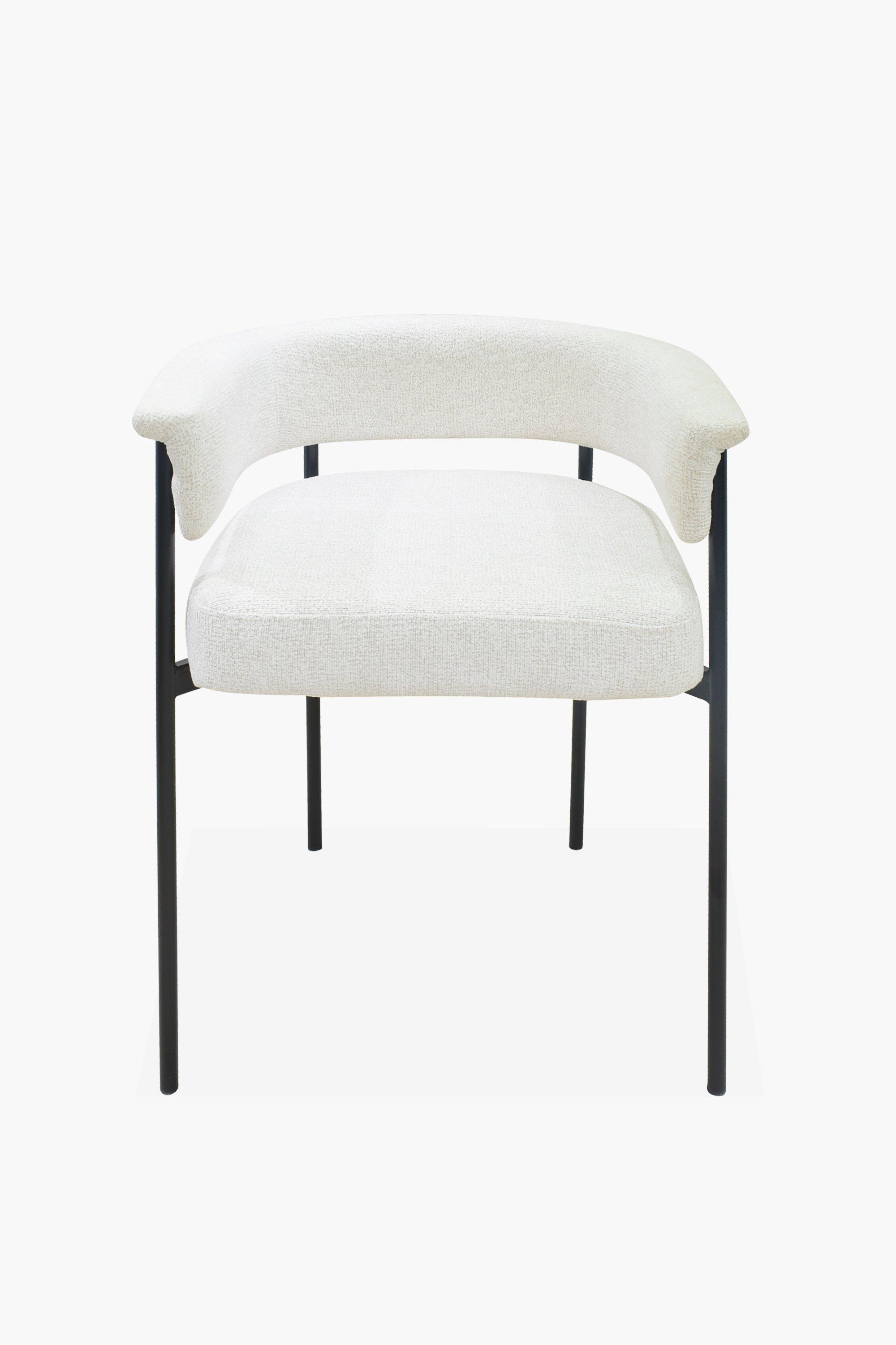 Chenille Curved Dining Chair